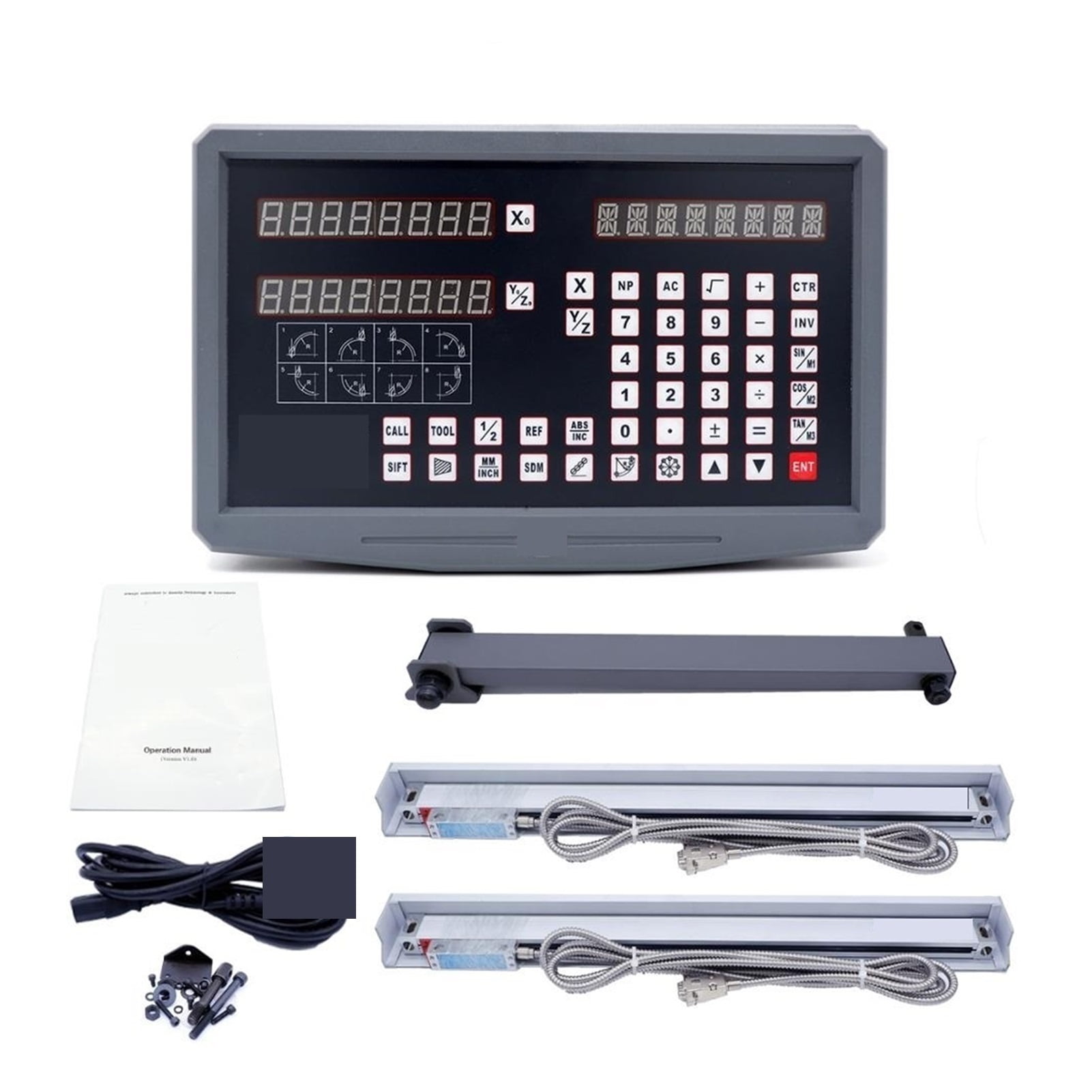 Lathe / Milling / Drill / EDM / CNC Machine 2 Axis Digital Readout And ...