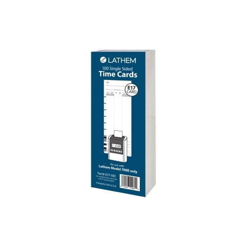 Lathem Model 700E Clock Single Sided Time Cards White - Black Print ...