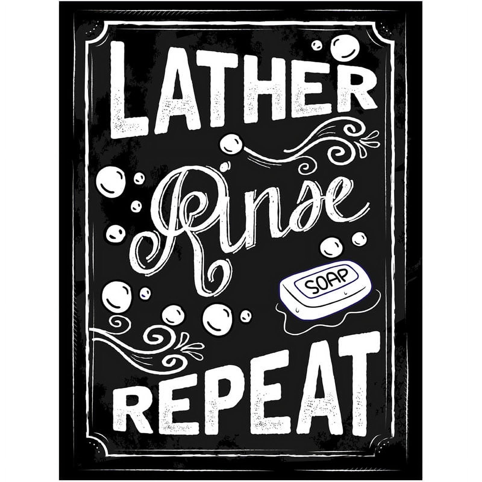 Lather Rinse Repeat Metal Sign - Walmart.com