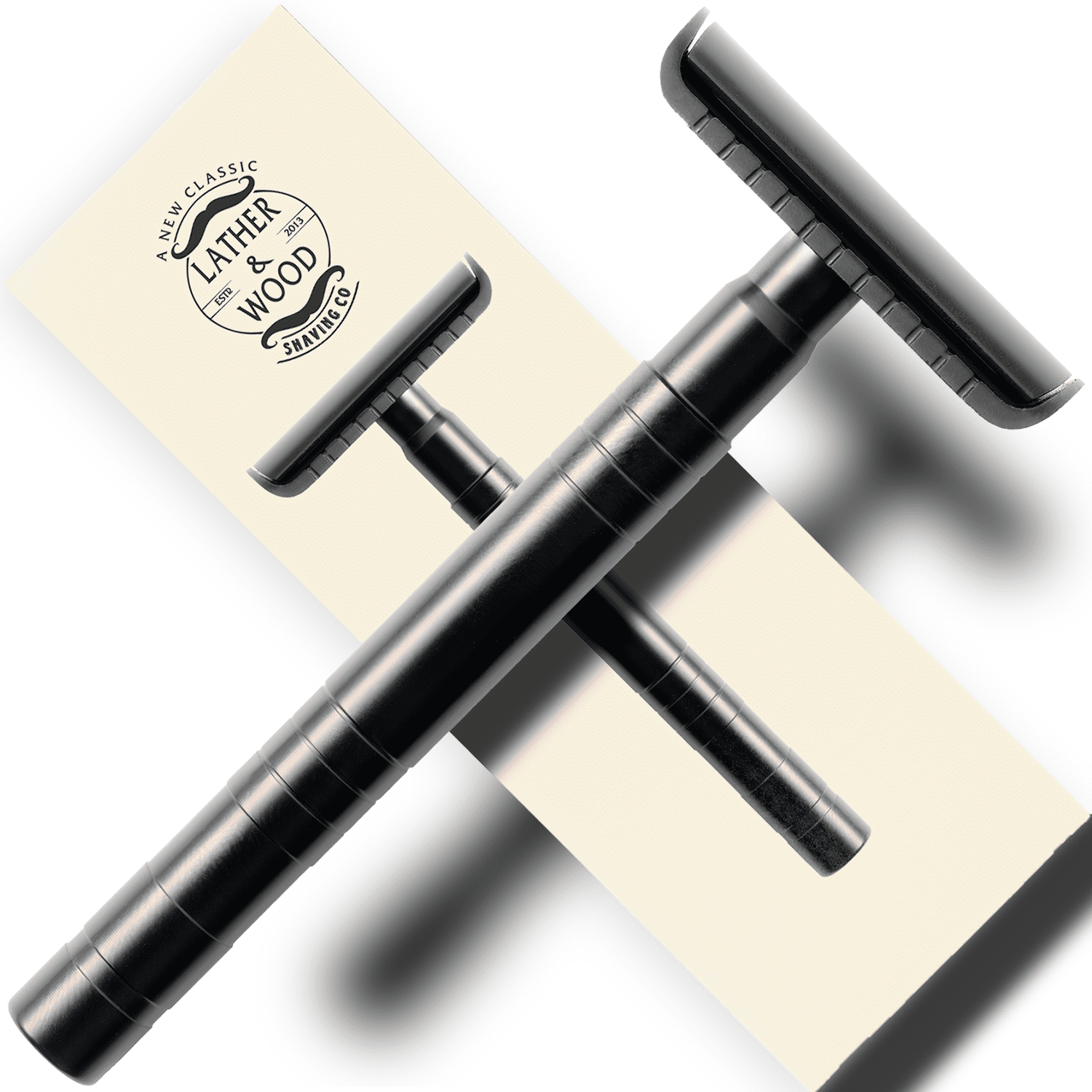 Lather & Wood Single Blade Safety Razor - Baron Elite - Black - Walmart.com