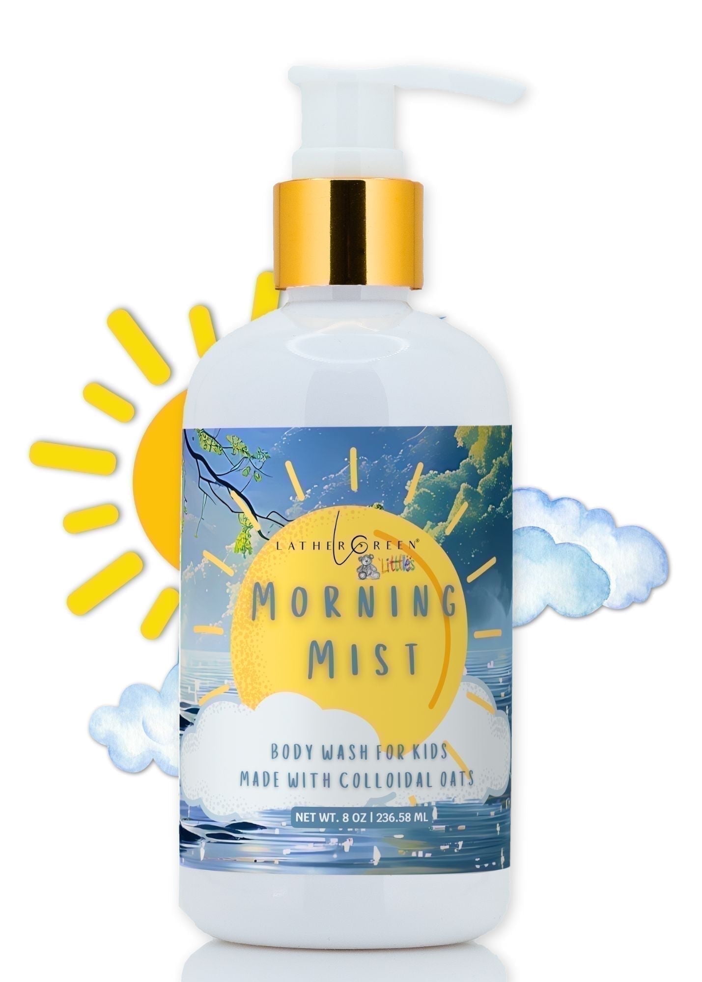 Morning Mist Kids Natural Body Wash - Safe on All Skin with Colloidal ...