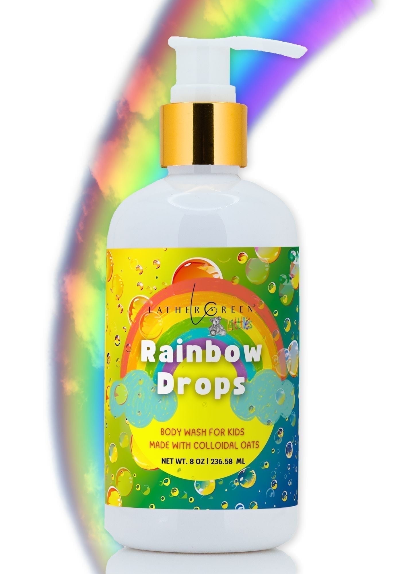 Rainbow Drops Kids Natural Body Wash - Deep Hydration for All Skin ...