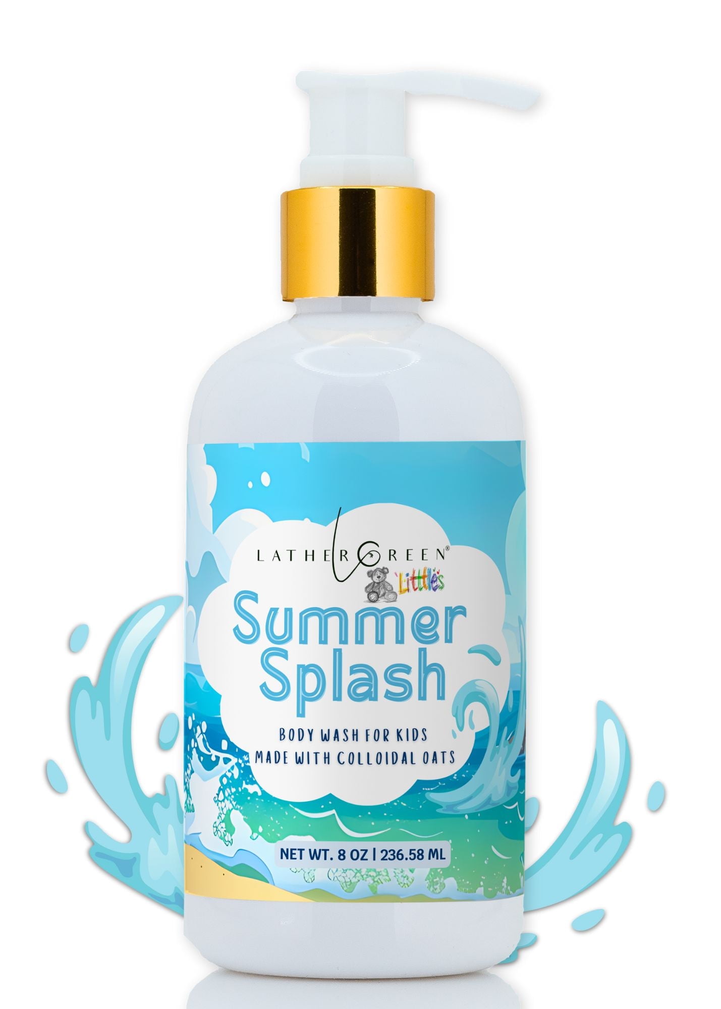 Summer Splash Kids Natural Body Wash, Gentle & Safe on All Skin with ...