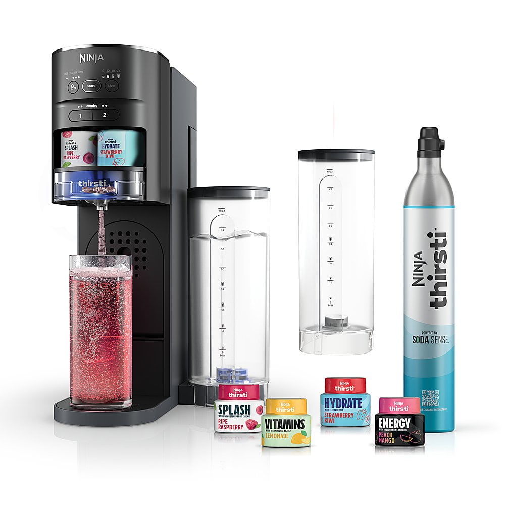 Lathey Thirsti Drink System, 48oz Sparkling and Still Soda Maker, CO2 ...
