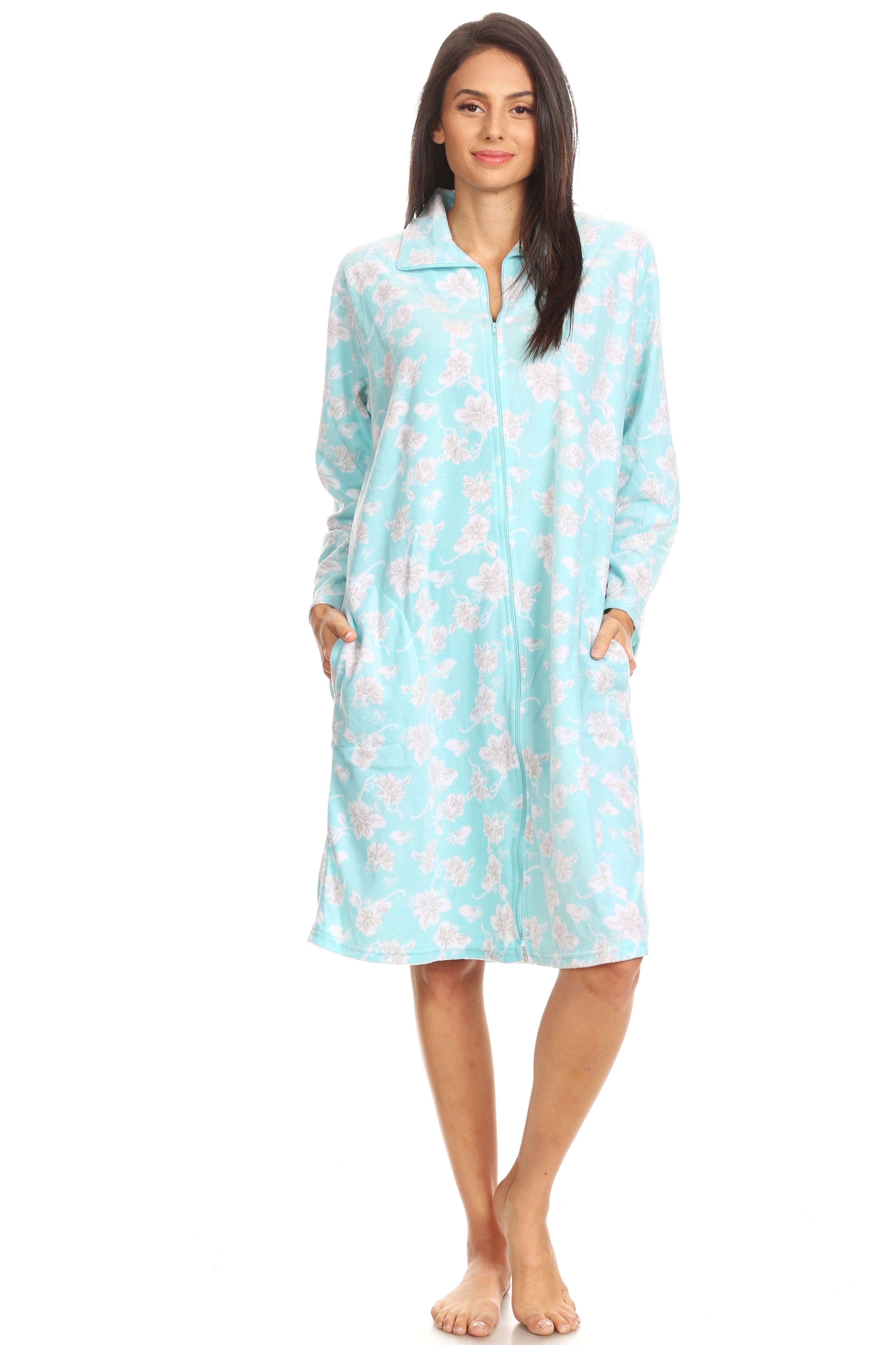 Lati Fashion Fleece Women Nightgown Sleepwear Pajamas Female Long ...
