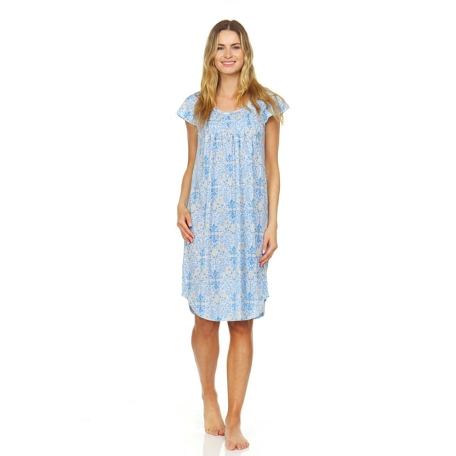Lati Fashion Women Nightgowns Short Sleeve Female Nightgowns ...