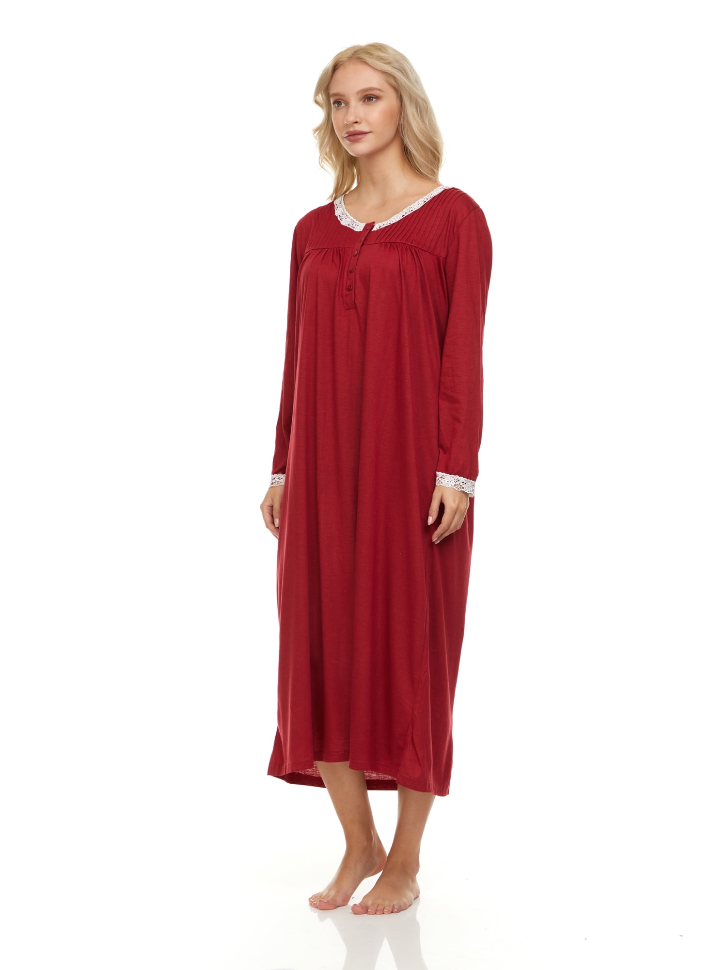 Lati Fashion Women Nightgown Sleepwear Pajamas Female Long Sleeve Sleep