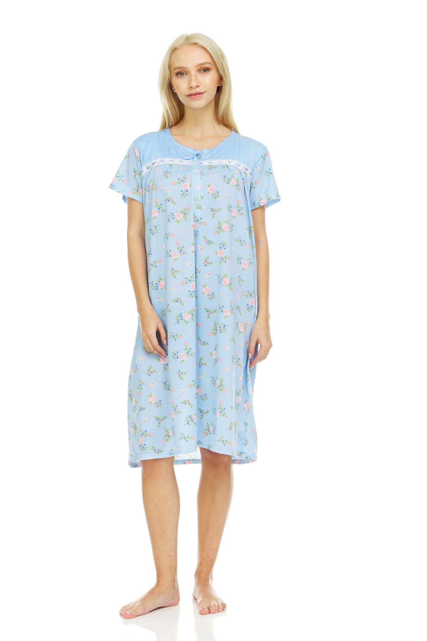 Lati Fashion Women Nightgowns Short Sleeve Female Nightgowns ...