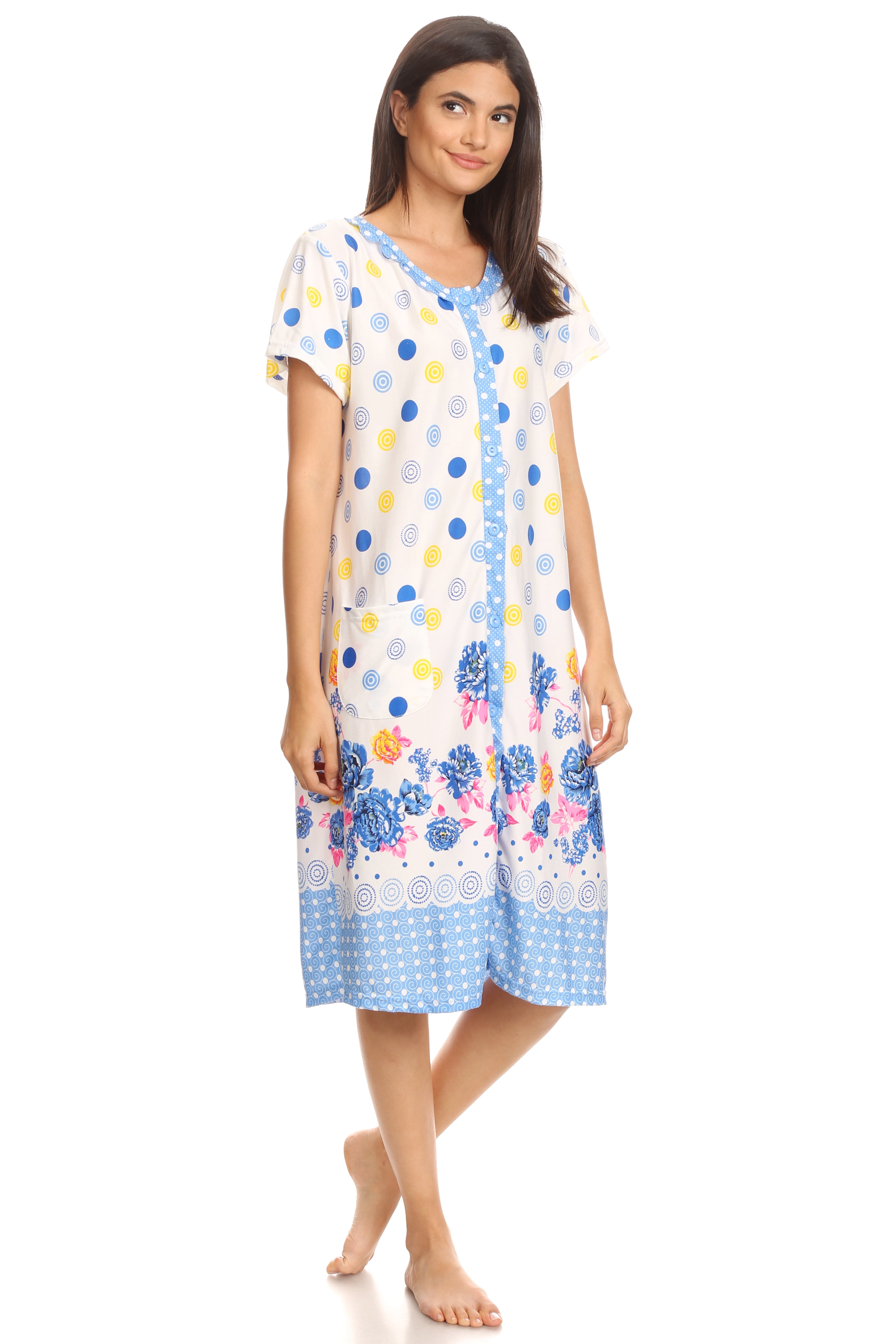 Lati Fashion Women Nightgowns Short Sleeve Female Nightgowns ...