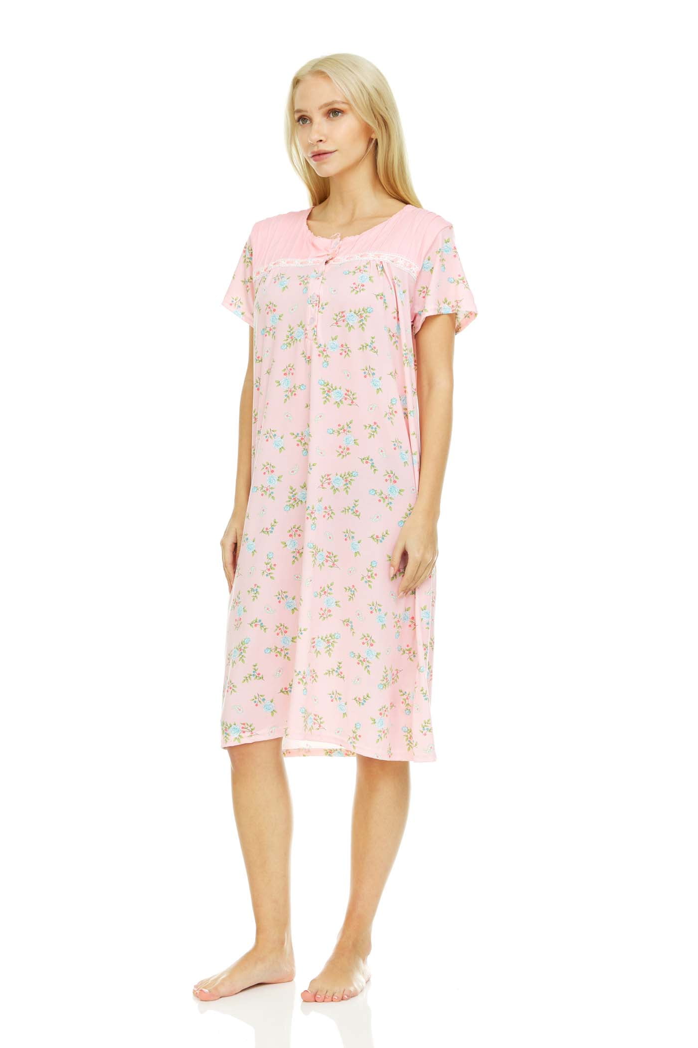 Lati Fashion Women Nightgowns Short Sleeve Female Nightgowns ...