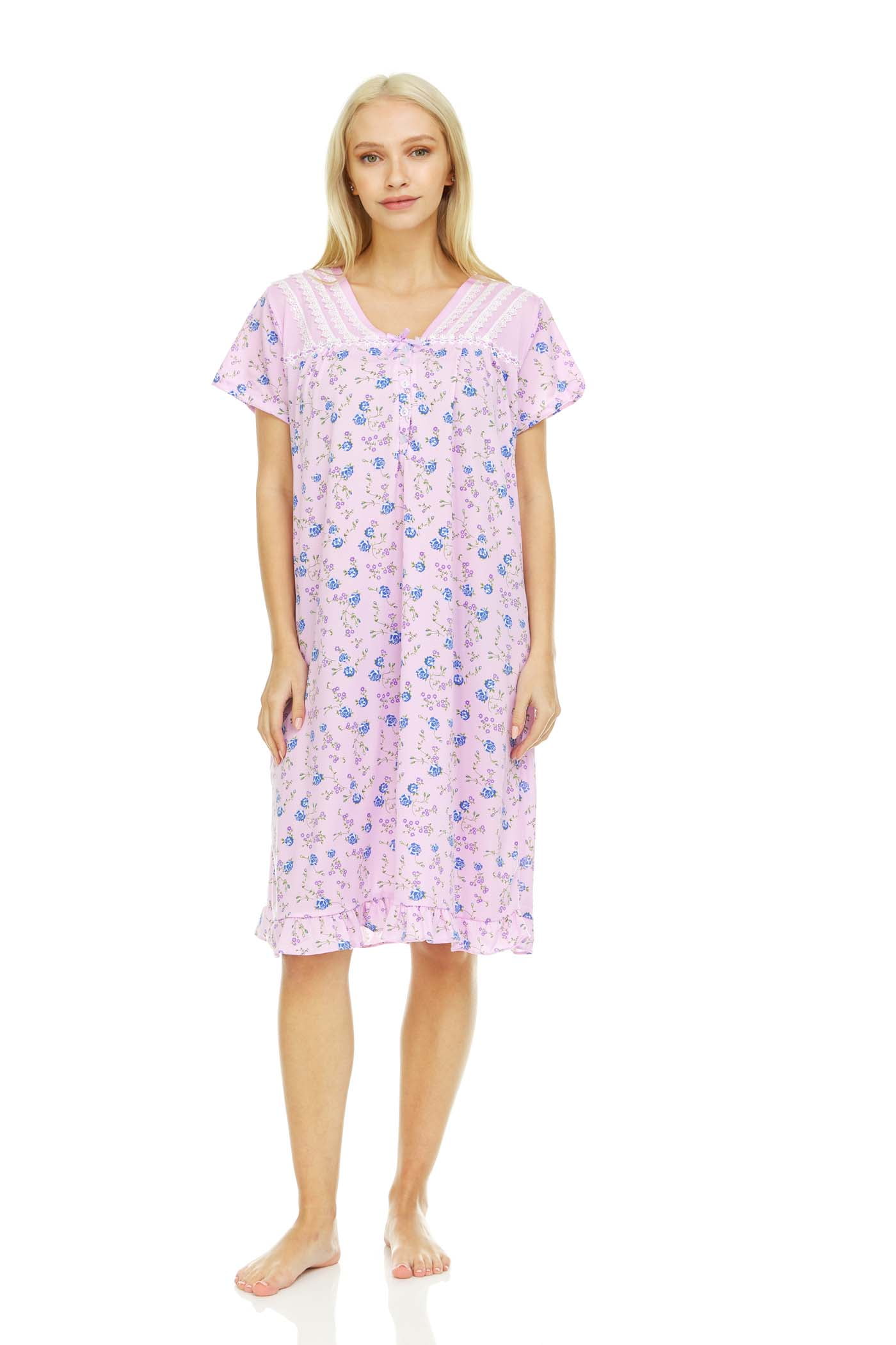 Lati Fashion Women Nightgowns Short Sleeve Female Nightgowns ...