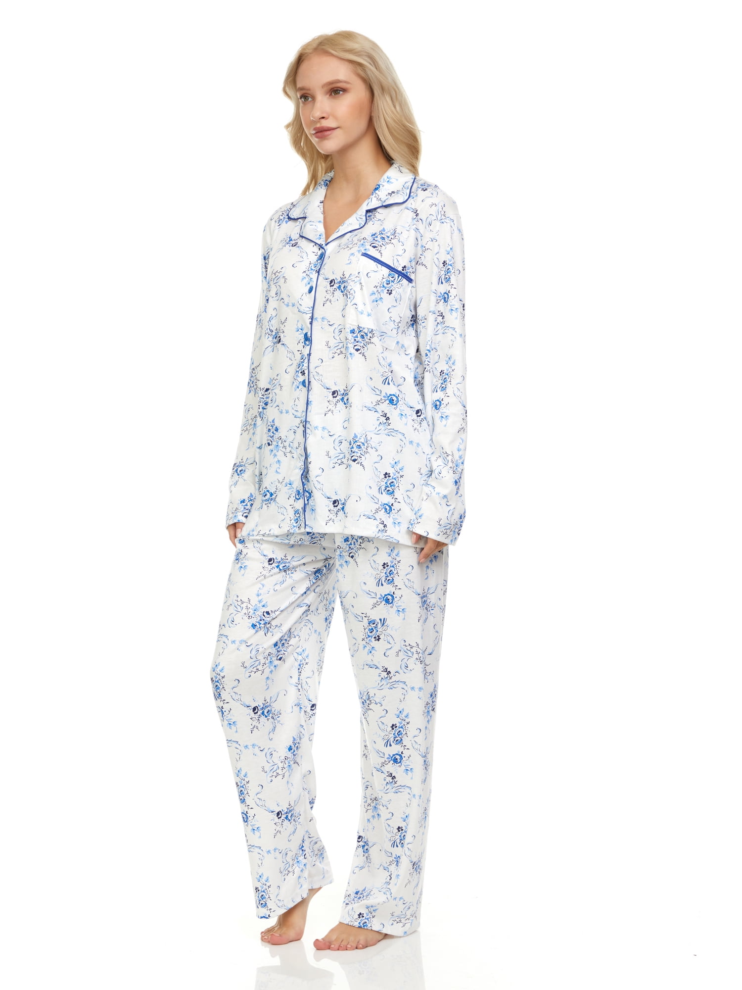 Lati Fashion Women Pajamas Set Pants and Top Long Sleeve, 2-Piece ...