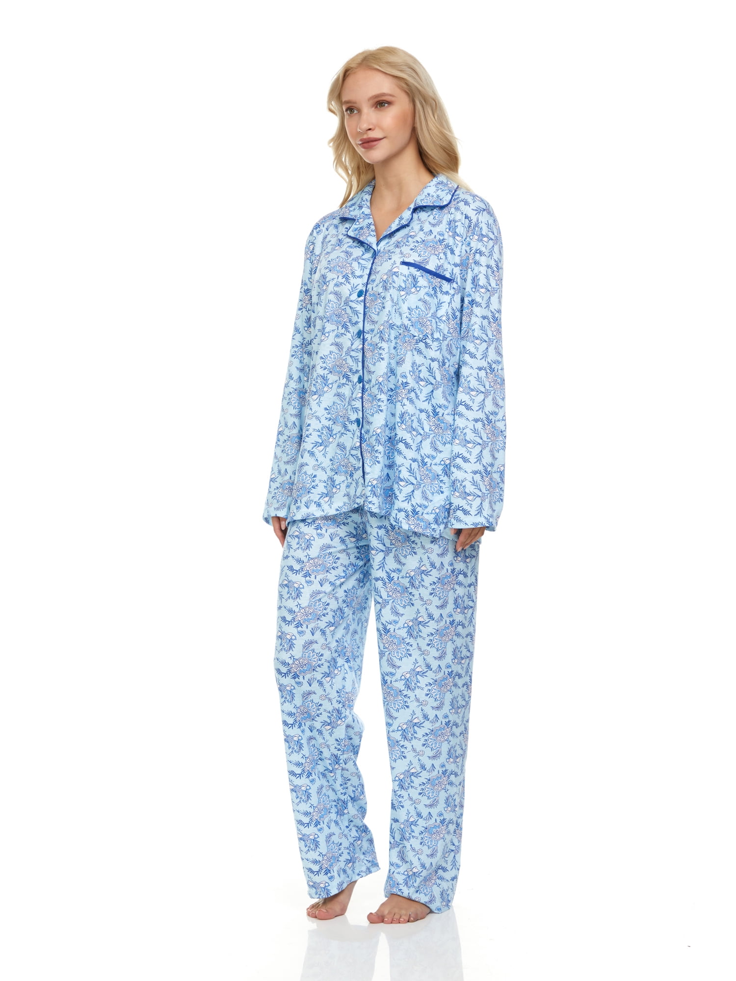 Lati Fashion Women Pajamas Set Pants and Top Long Sleeve, 2-Piece ...
