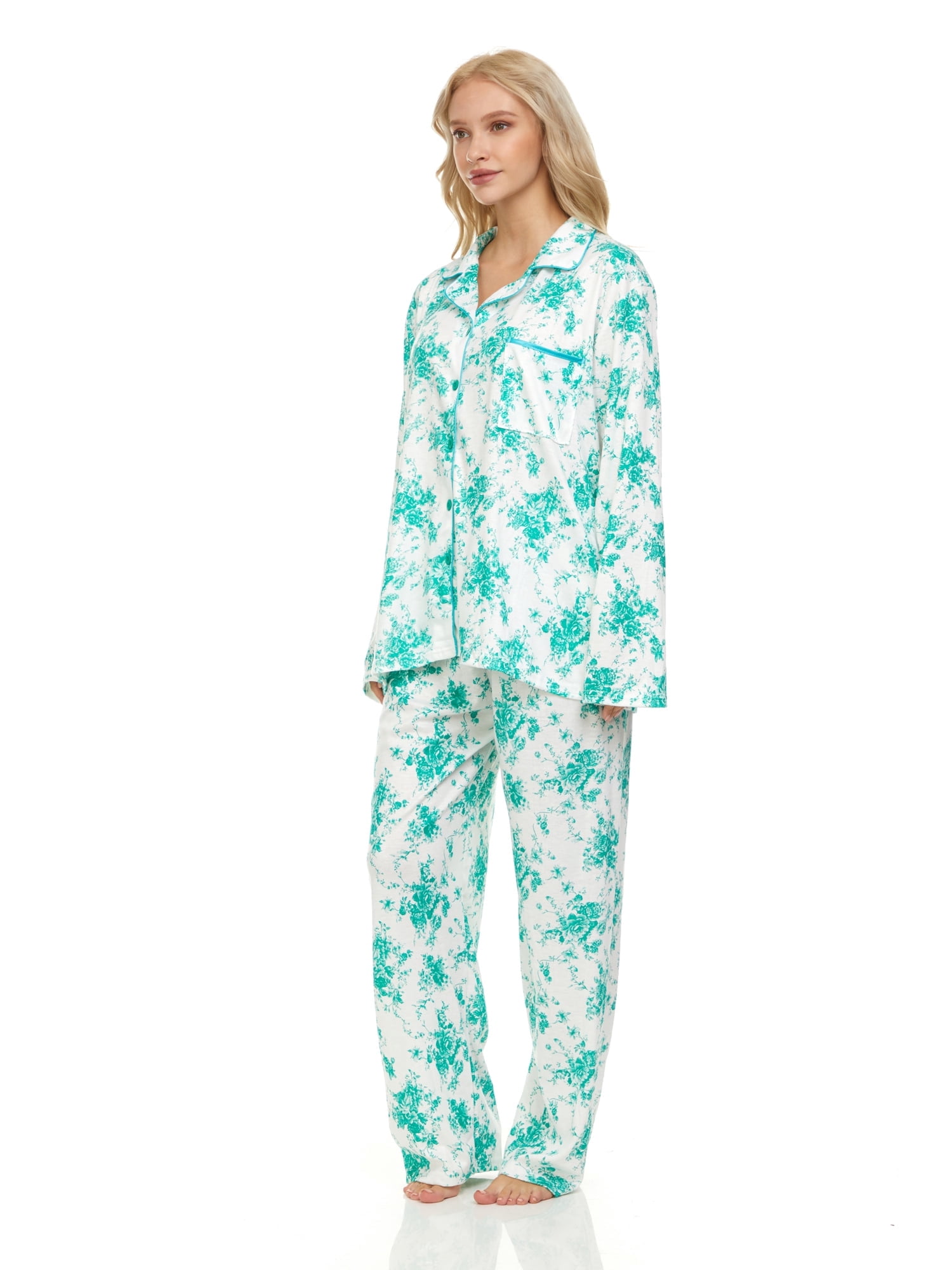 Lati Fashion Women Pajamas Set Pants and Top Long Sleeve, 2-Piece ...