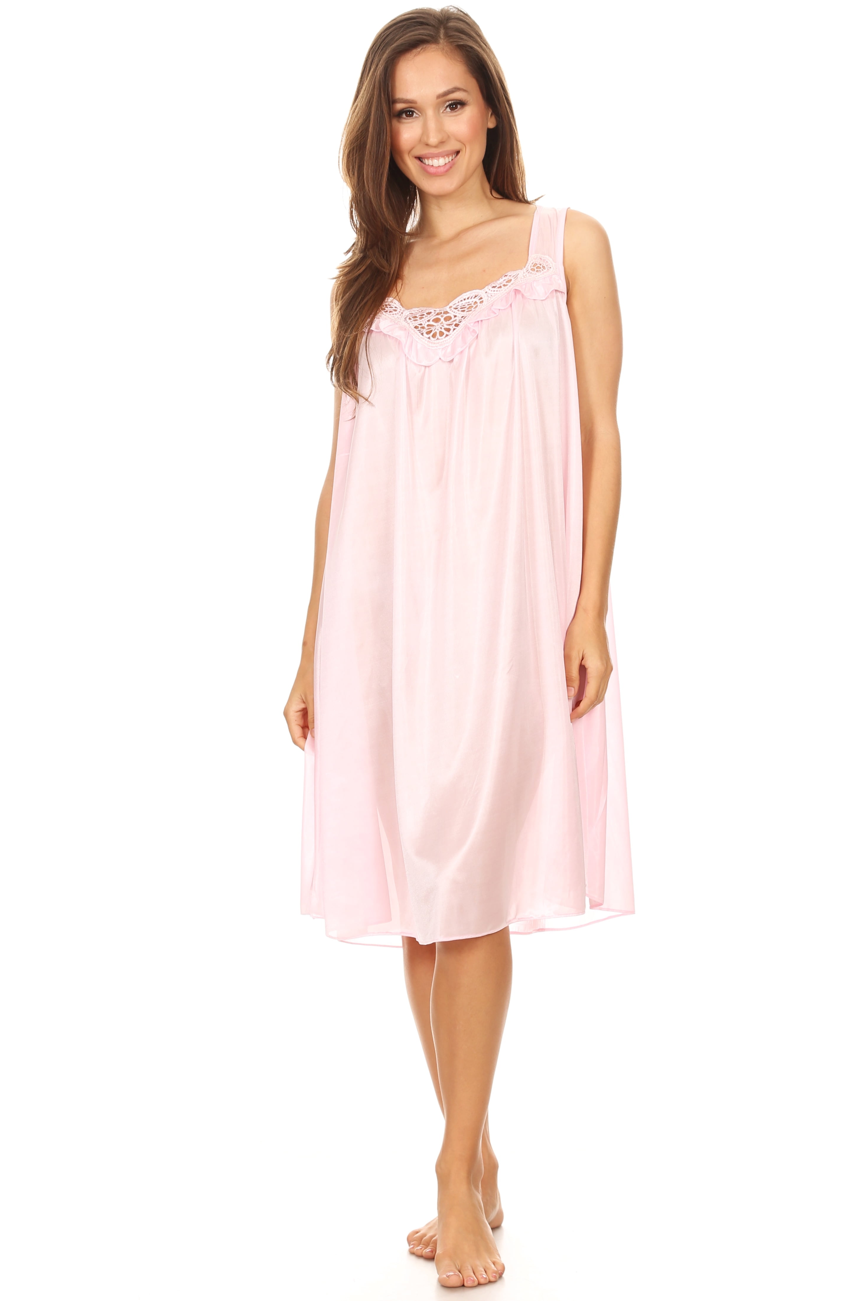 Lati Fashion Women Nightgown Sleepwear Female Sleep Dress Nightshirt ...
