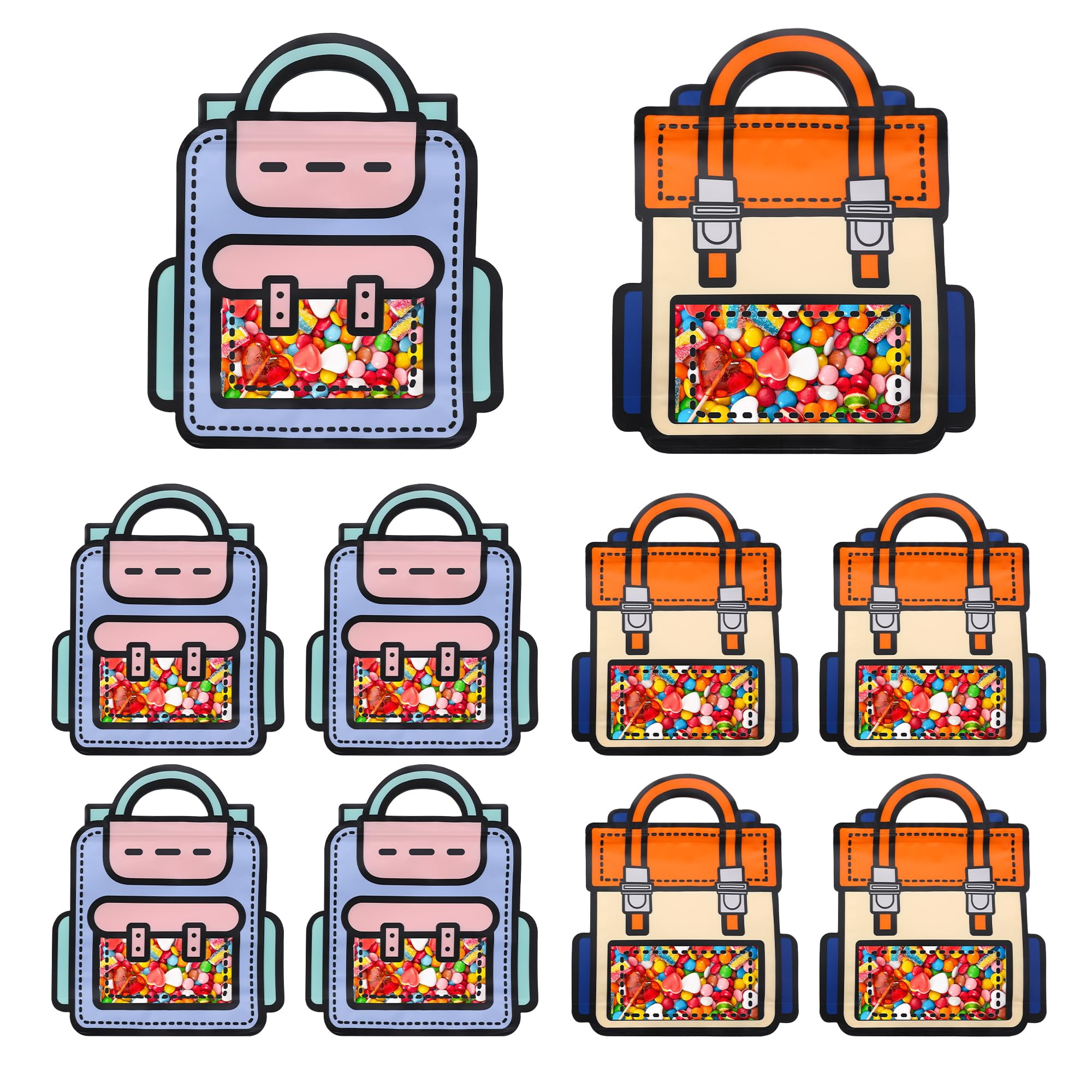 Lati Large Classroom Plastic Gift Bags with Handles,20PCS Cartoon ...