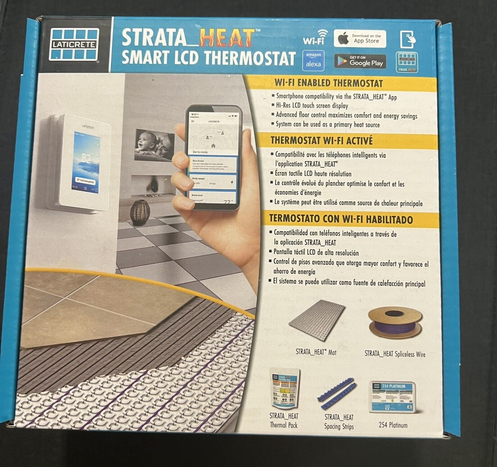 Laticrete 0804-0404-TW Strata Heat Smart Touch LCD WiFi Programmable ...