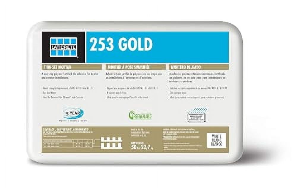 Laticrete 253 Gold White - 50 lb Bag - Walmart.com