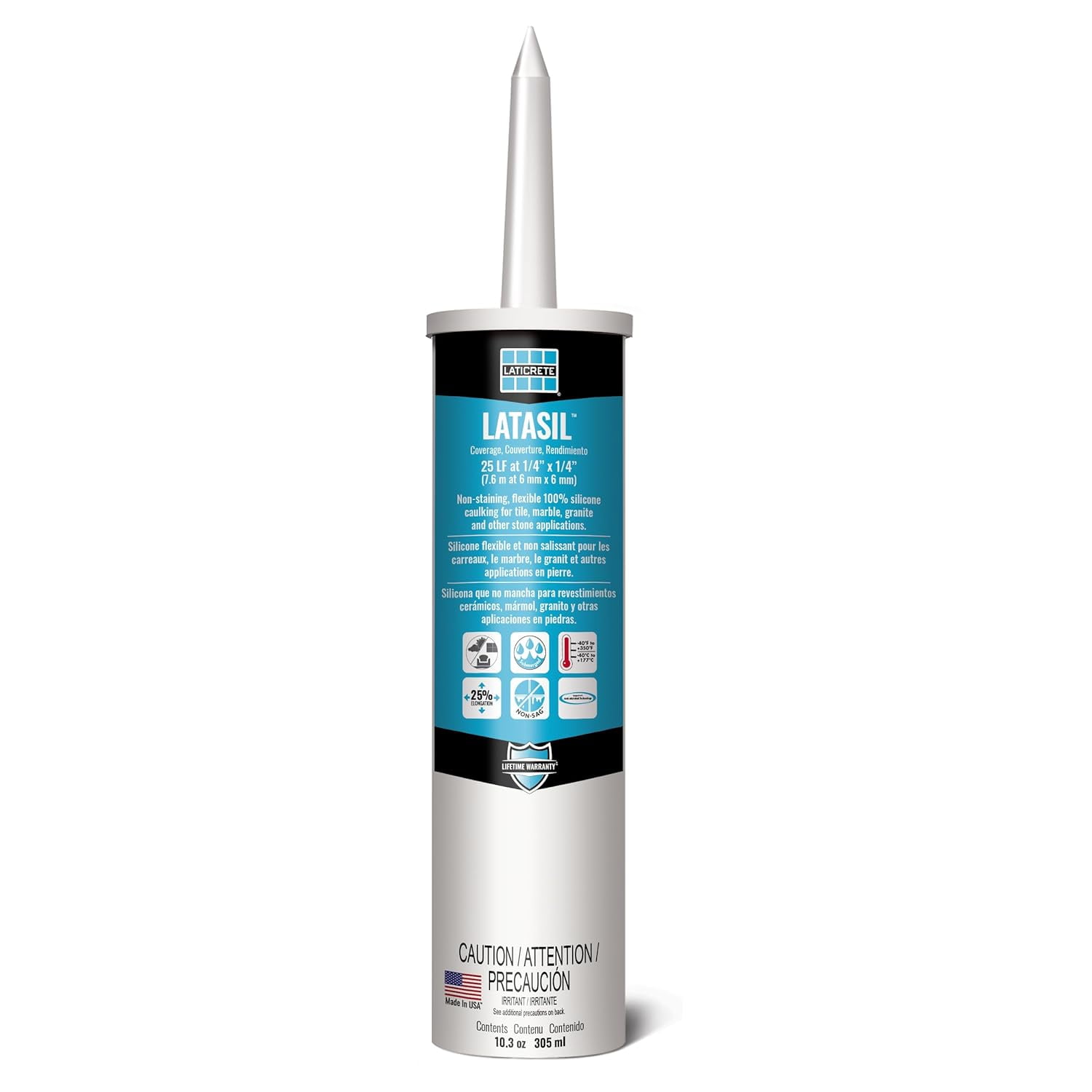 Laticrete Latasil High Performance Silicone Sealant, Bright White ...