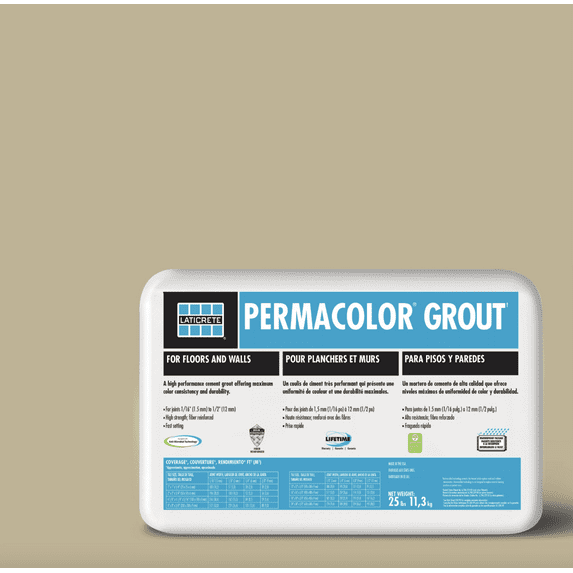 Laticrete Permacolor Grout, Parchment - 25LB - Walmart.com