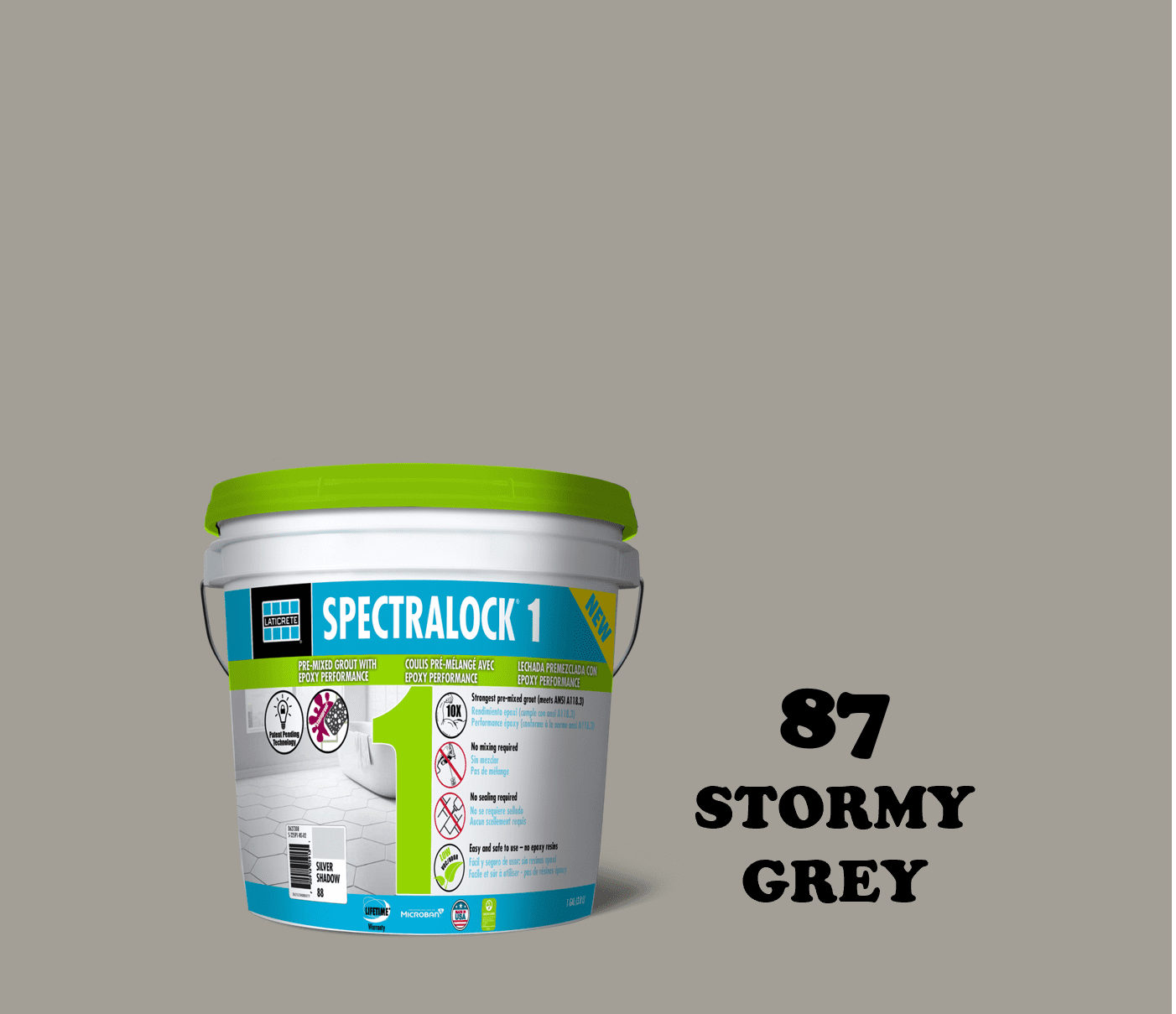 Laticrete Spectralock 1 Pre-Mixed Grout - 1 Gallon - Stormy Grey ...