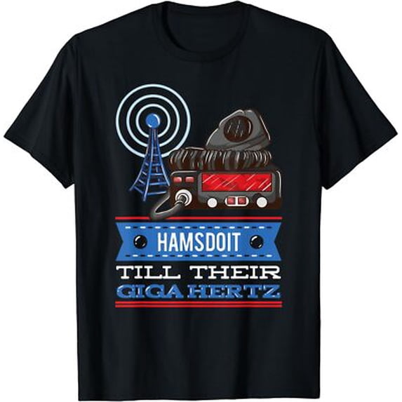 Latimore Ham Radio Morse Code Hams Do It Giga Hertz Nerdy Geek T-Shirt ...