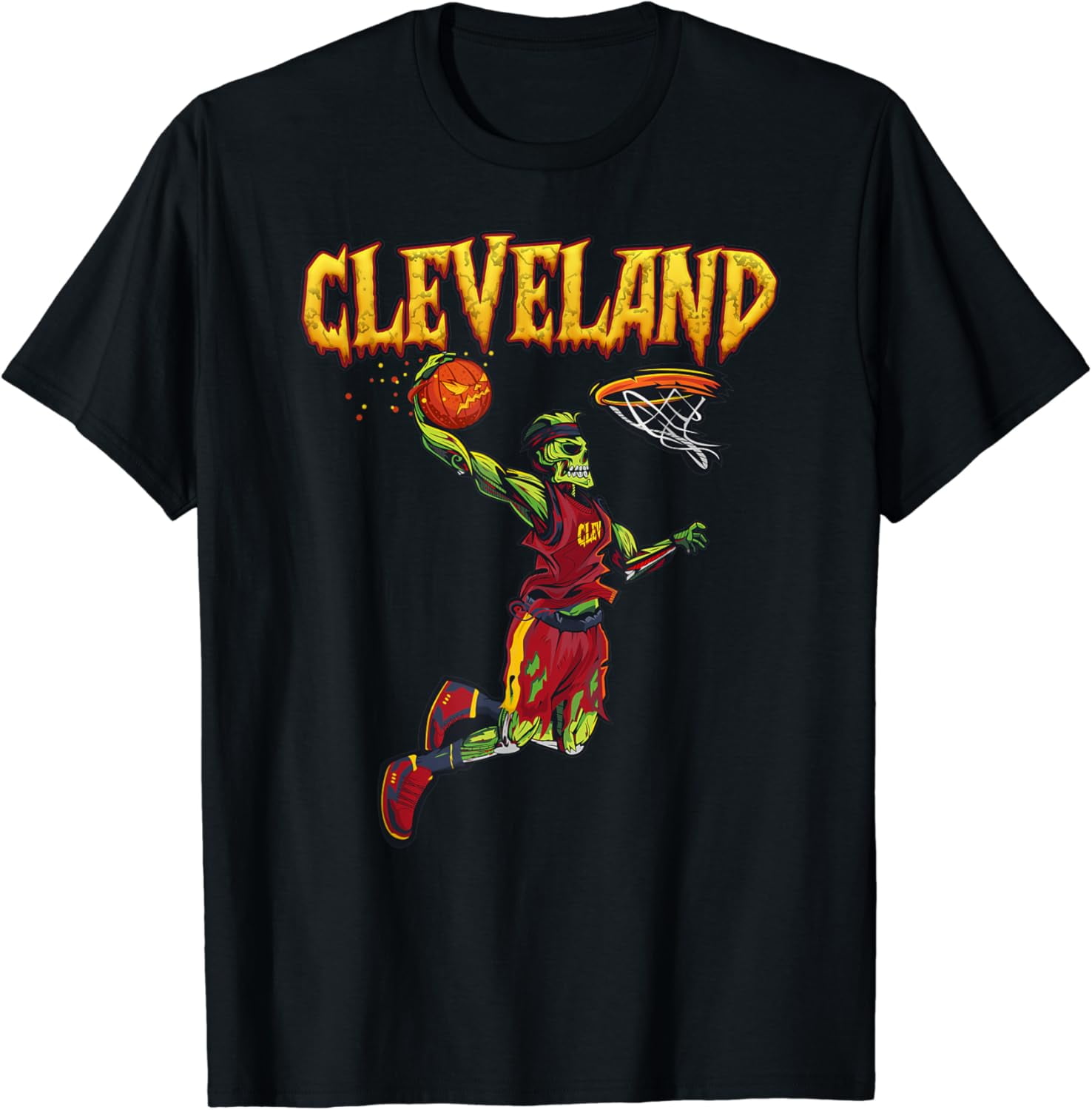Latimore Jump Zombie Cleveland Dunk Player Pumpkin Ball T-Shirt All ...