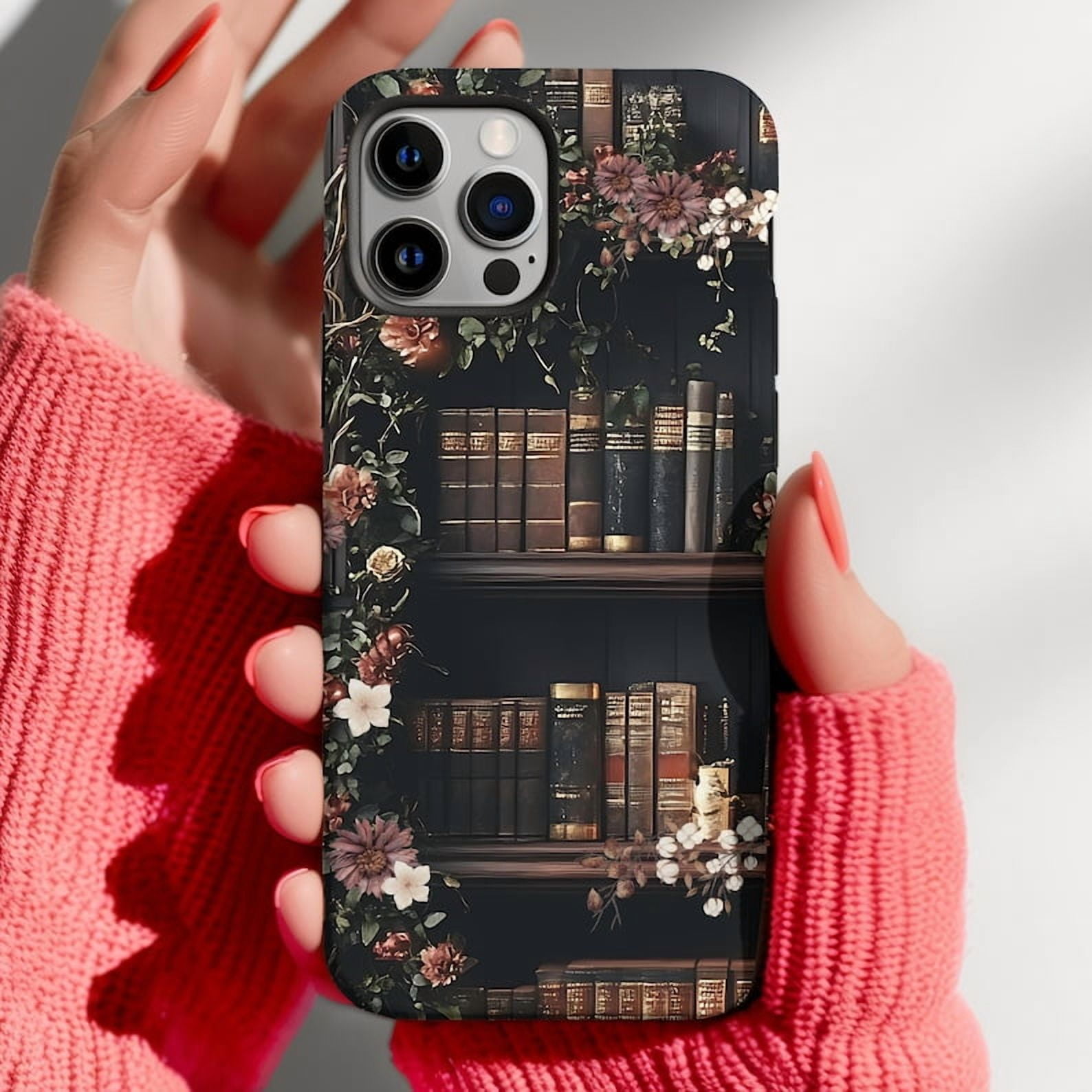 Latimore Protective iPhone Case Floral Book Phone Case, Dark Academia ...
