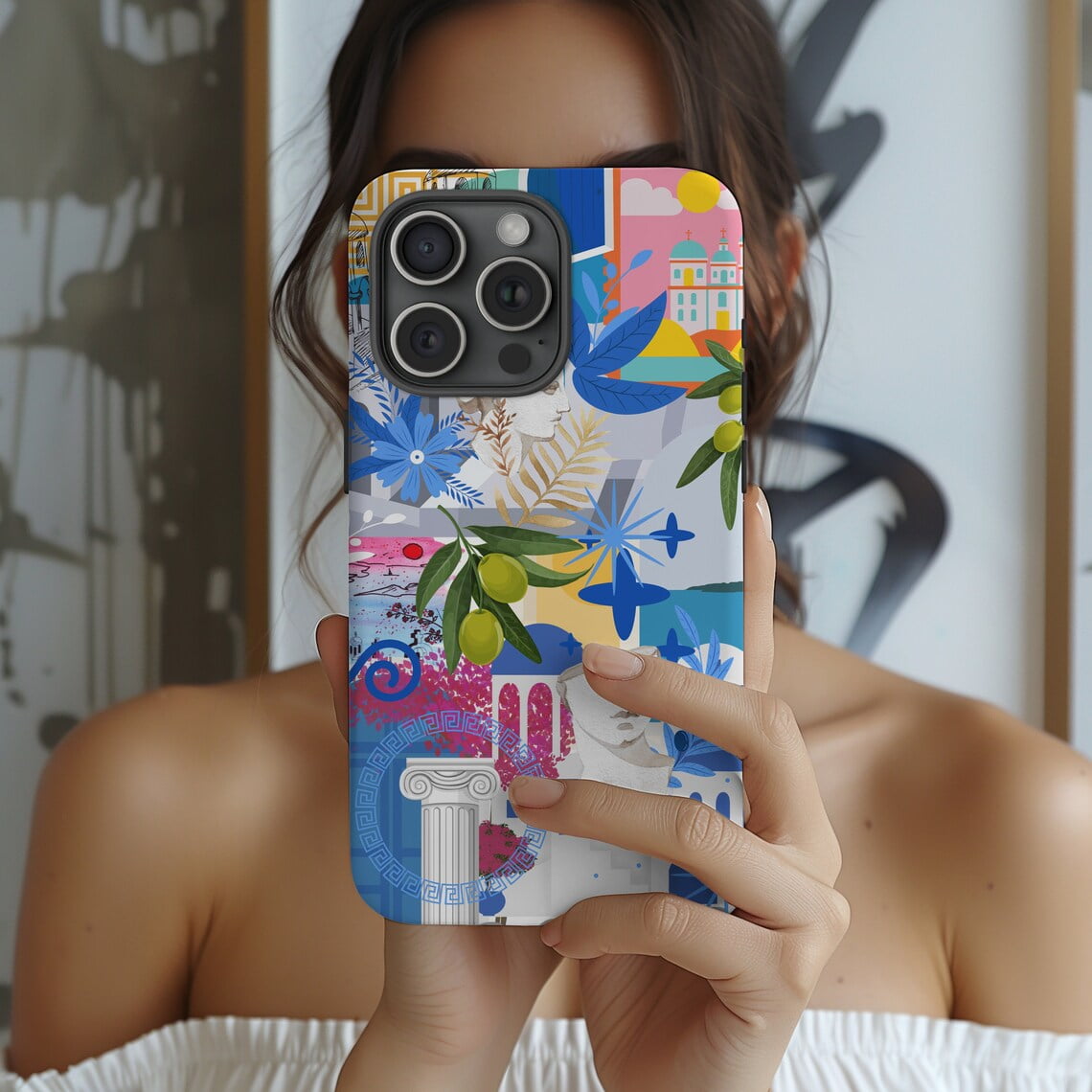 Latimore Protective iPhone Case Greece Collage Phone Case European ...