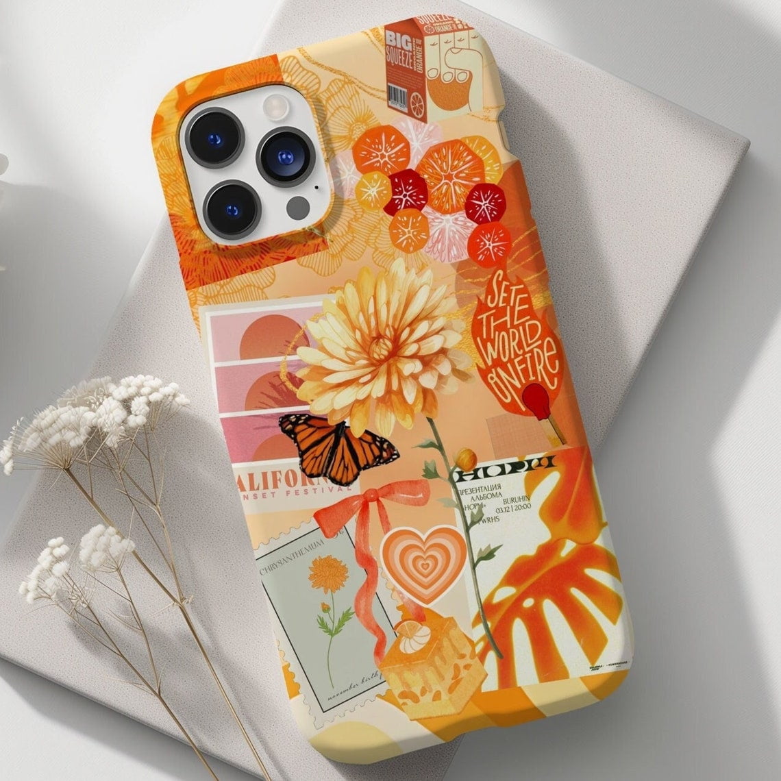 Latimore Protective iPhone Case November Birth Flower Collage Phone ...