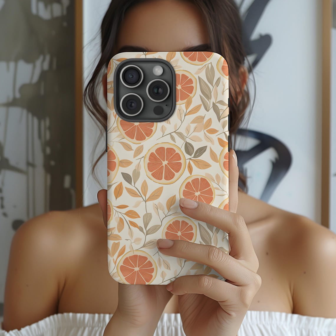 Latimore Protective iPhone Case Orange Fruit Summer Collage Phone Case ...