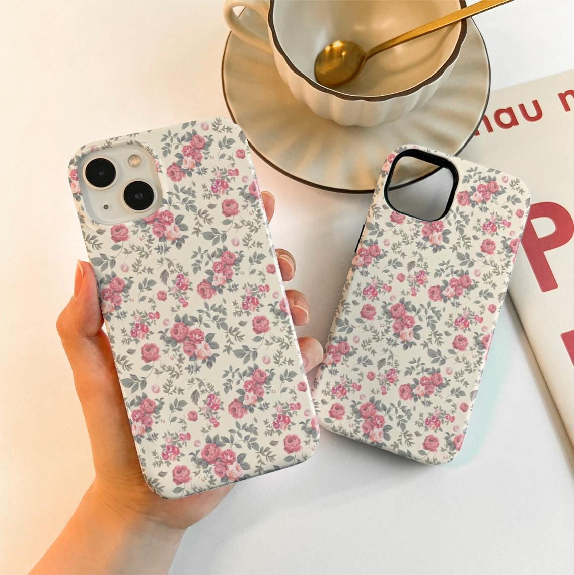 Latimore Protective iPhone Case Pink Roses Phone Case for a Romantic ...