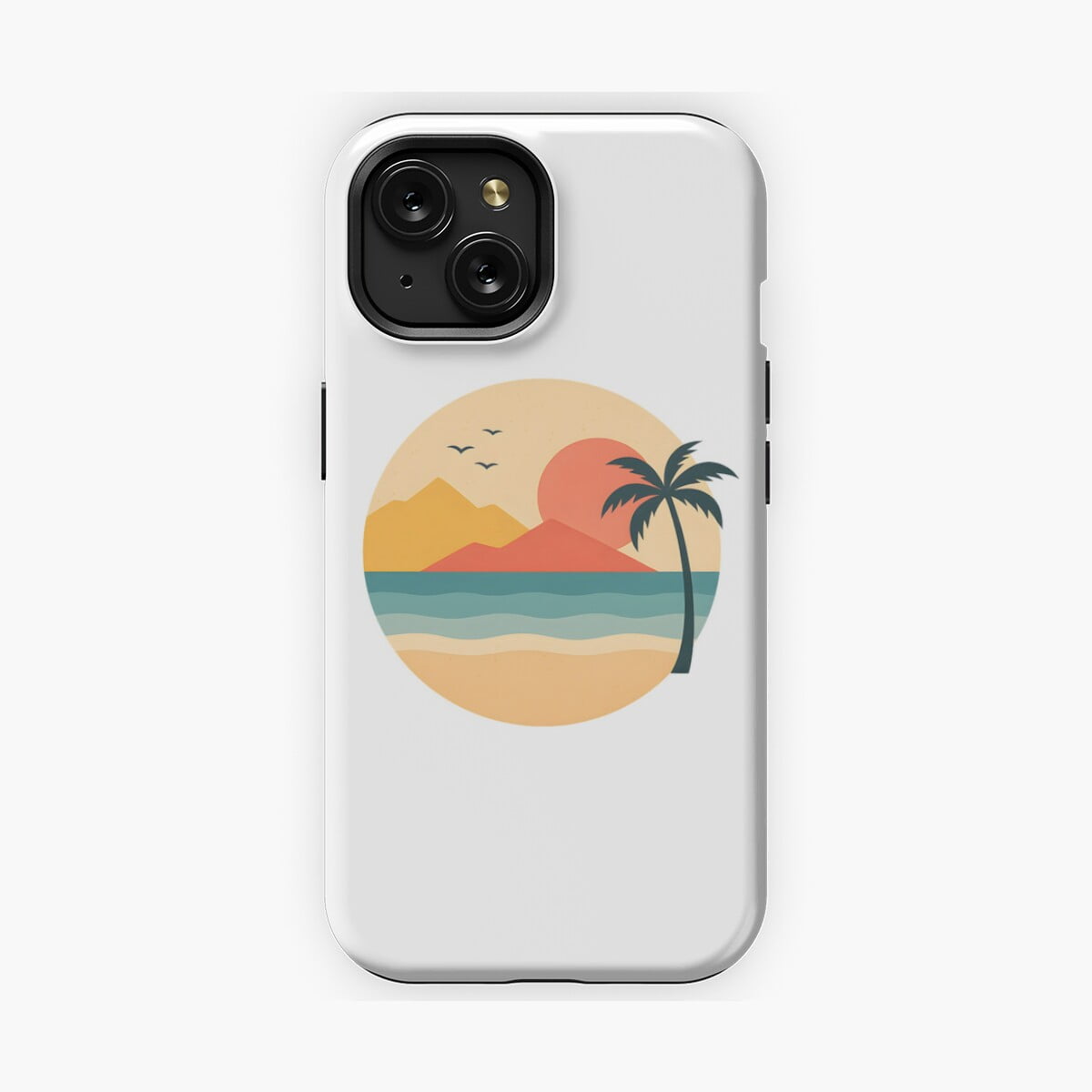 Latimore Protective iPhone Case Tropical Sunset Phone Case with Retro ...