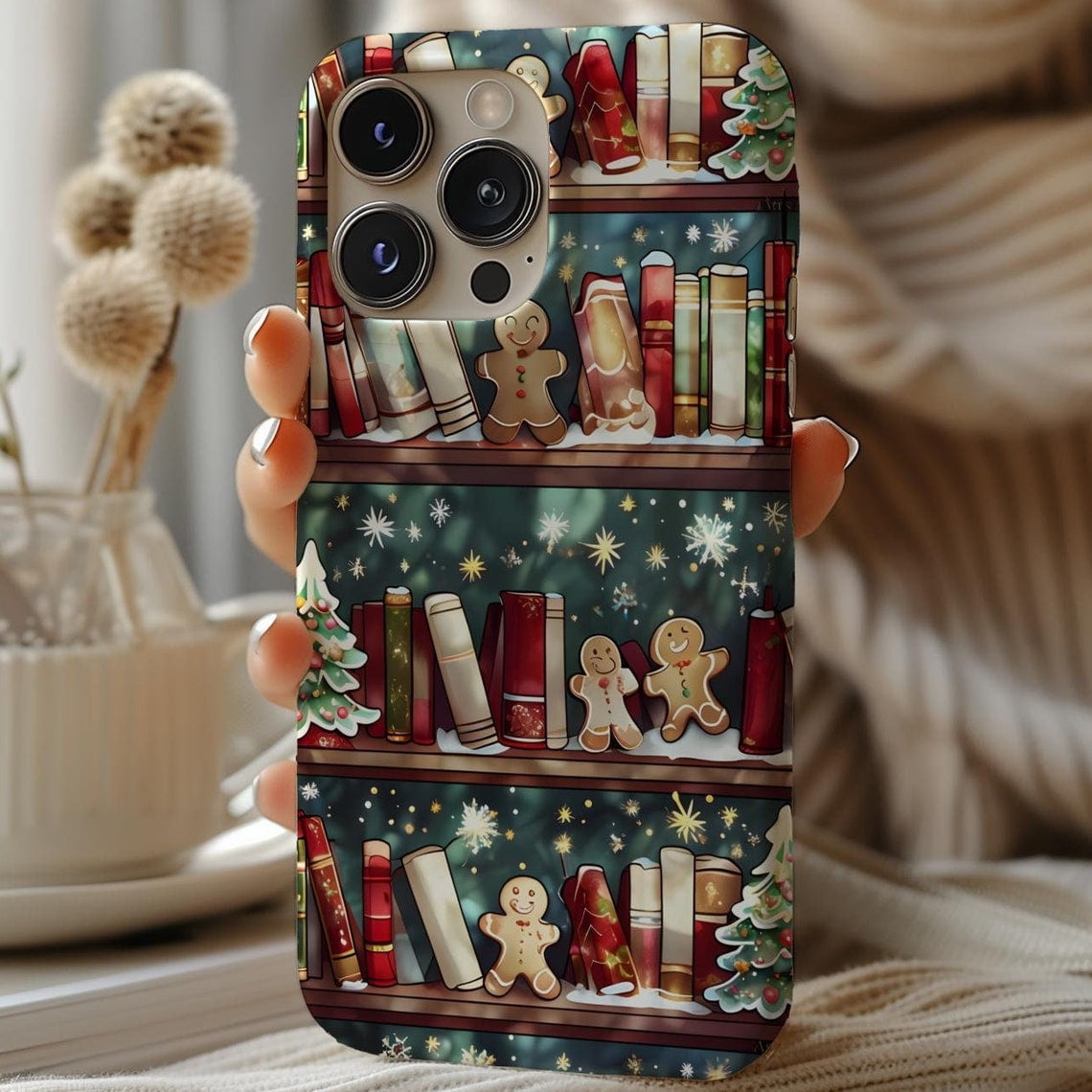 Latimore Protective iPhone Case Winter Bookshelf Collage Phone Case ...