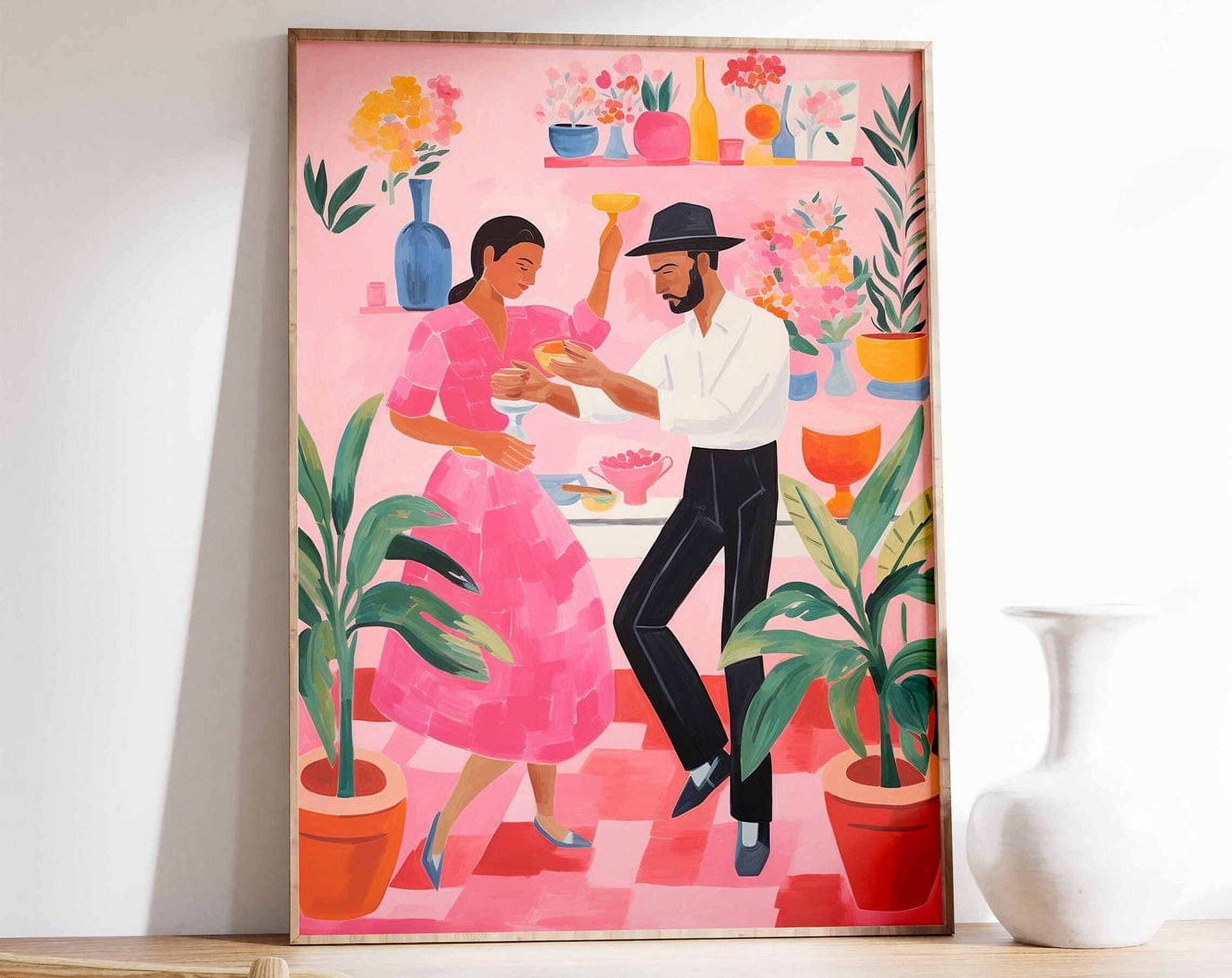 Latin American Dancers Poster, Latin Decor, Salsa Dancing Art, South ...