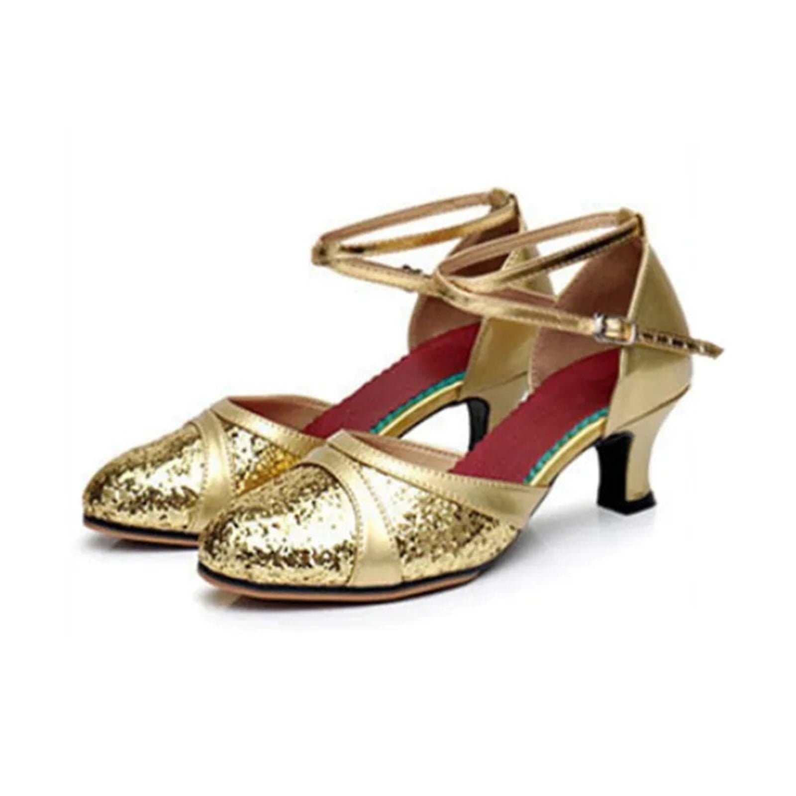 Latin Dance Shoes For Women Sequin Adult Female Sandals Soft Sole ...