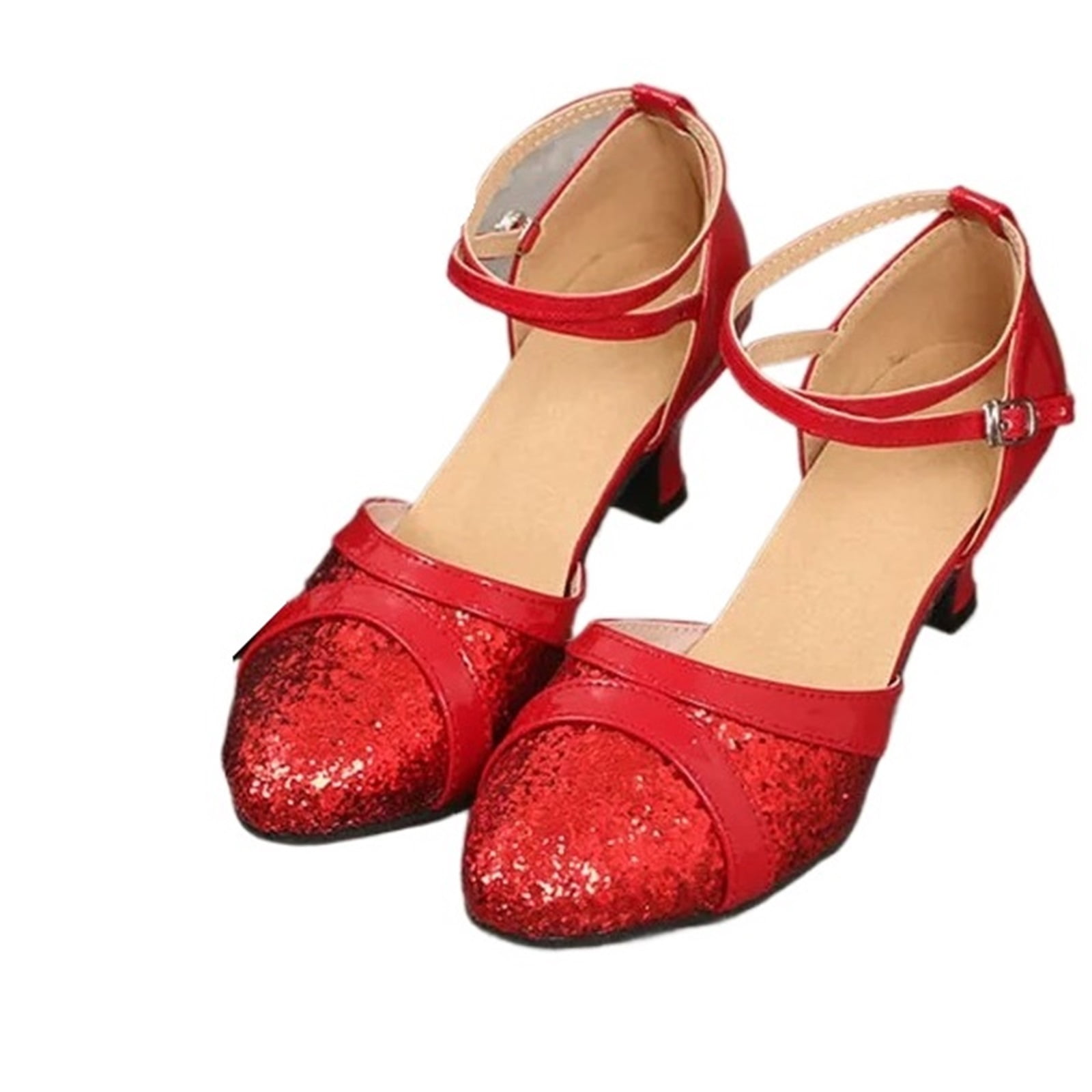 Latin Dance Shoes For Women Sequin Adult Female Sandals Soft Sole ...