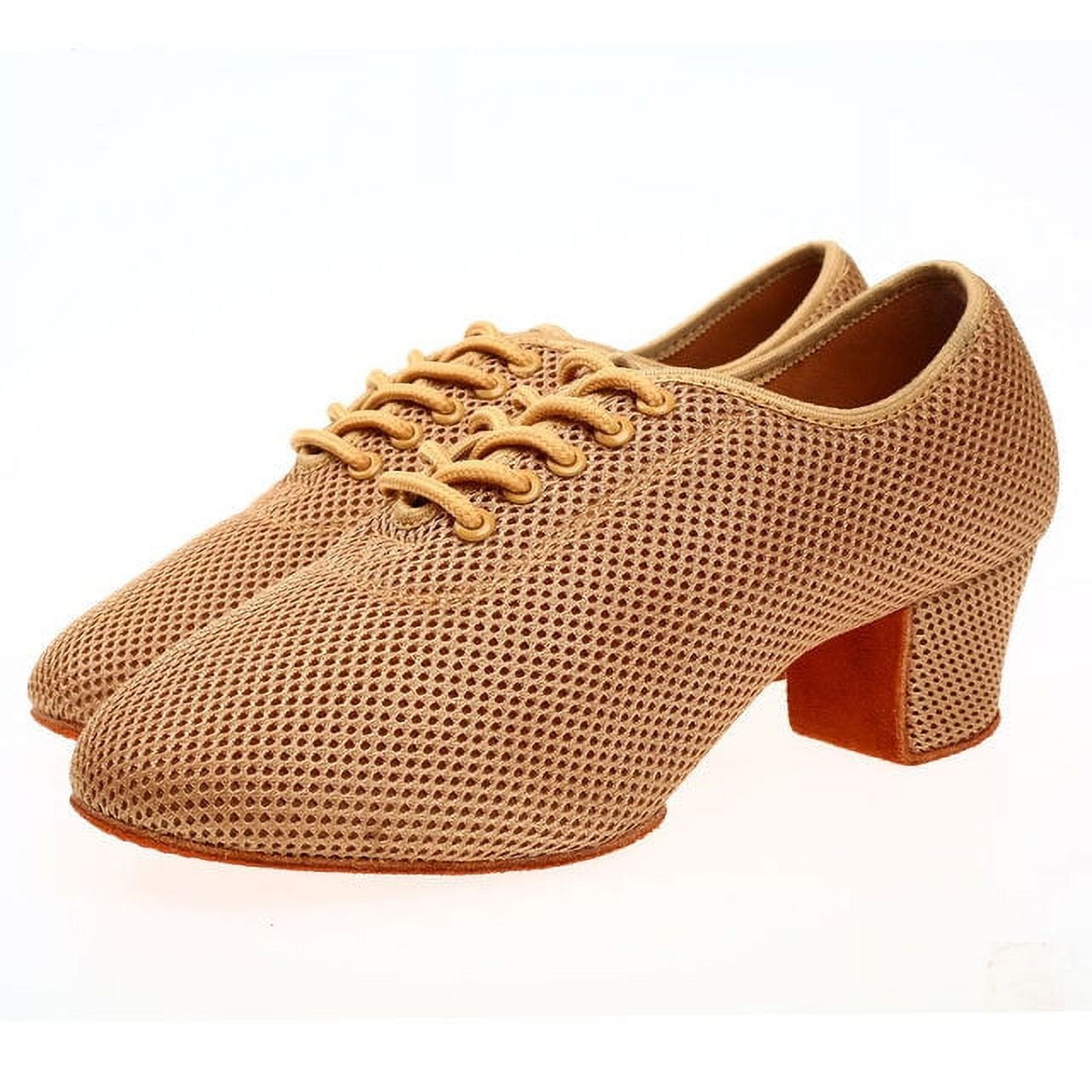 Latin Dance Shoes Women Ballroom Tango Training Shoes High Heels Mesh ...