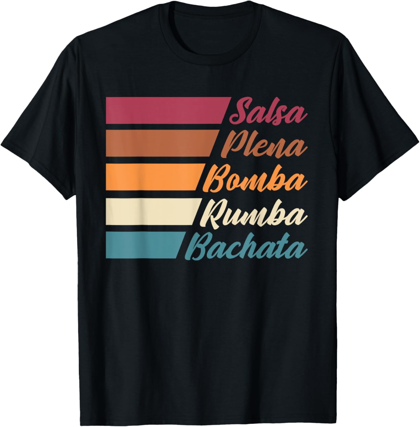 Latin Dances Salsa Plena Bomba Rumba Bachata T-Shirt - Walmart.com