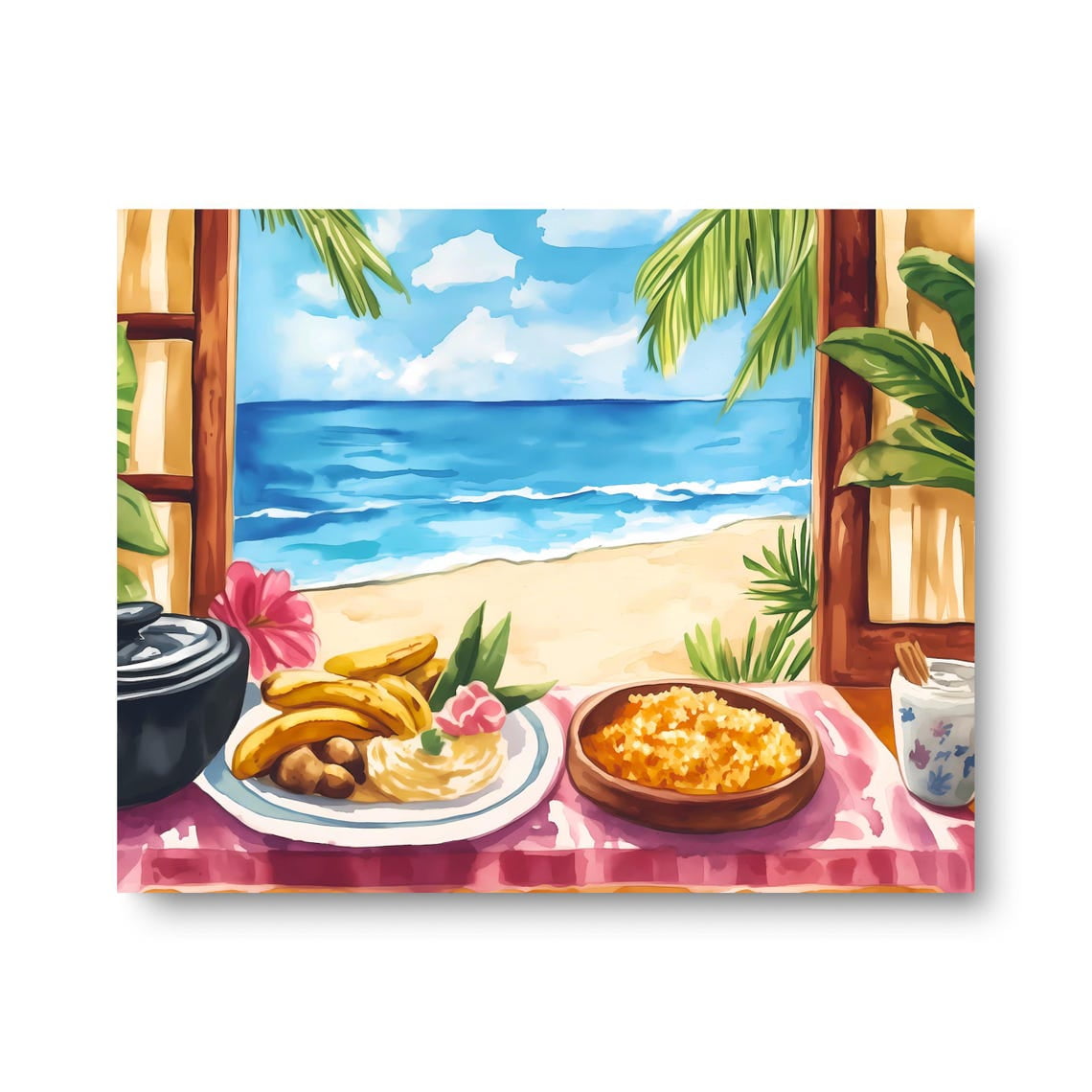 Latin Kitchen Print, Caribbean Home Decor, Tropical Food Wall Art ...