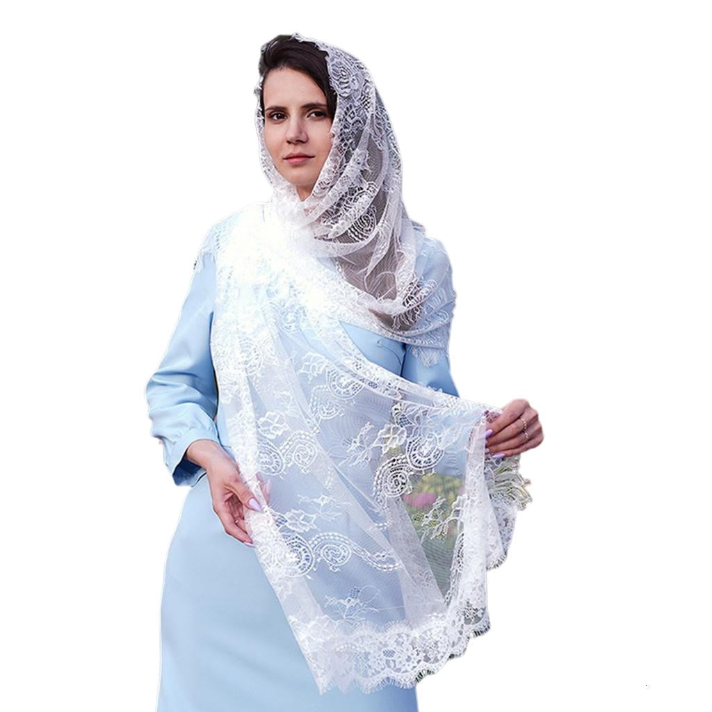 Latin Mass Headscarf Veils Church Mantilla Veils Lace Head Covering for ...