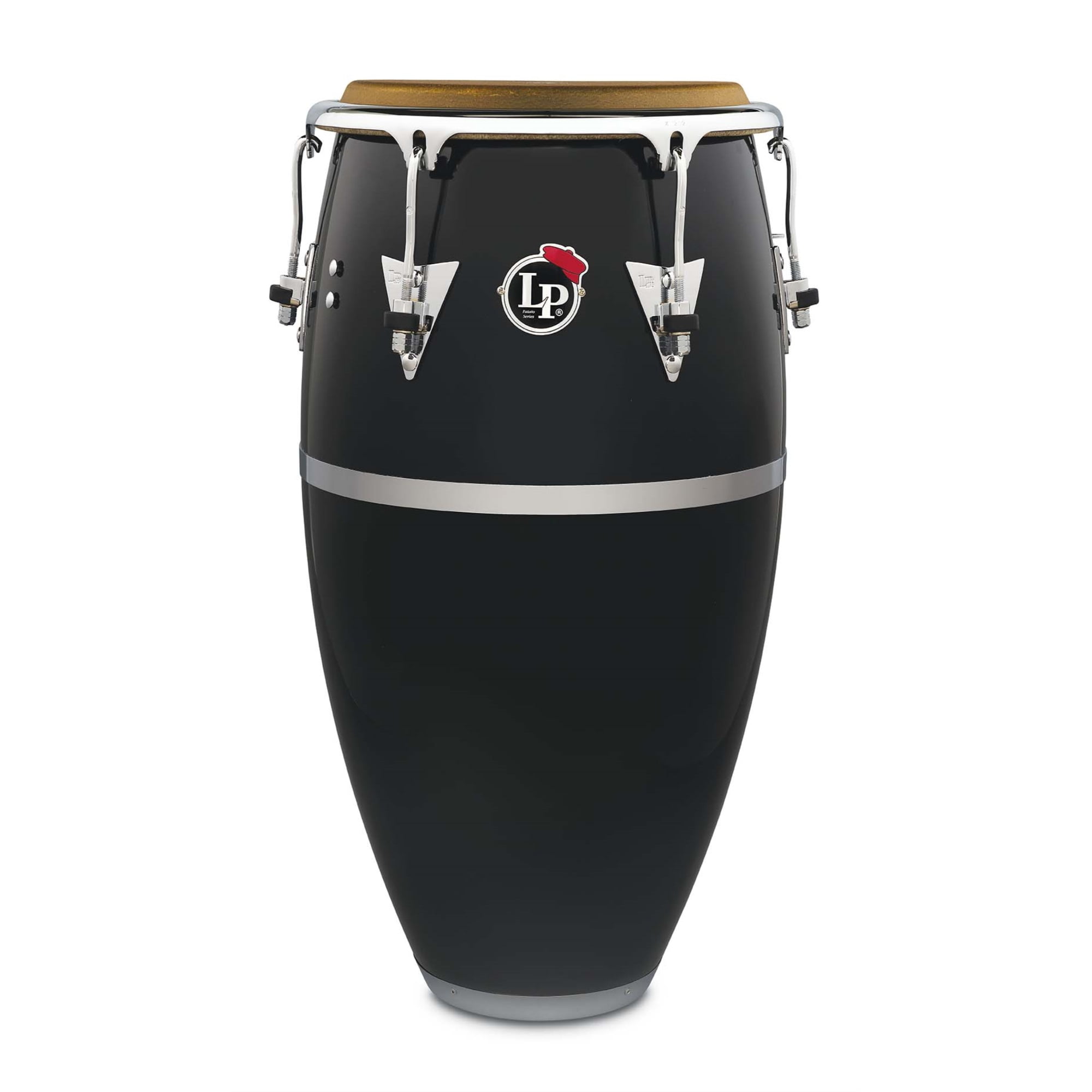Latin Percussion Patato Model Congas in Black Fiberglass, 12 1/2 ...