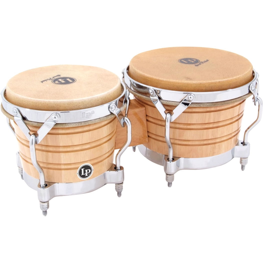LP Generation II Bongos with Traditional Rims, Natural/Chrome - Walmart.com
