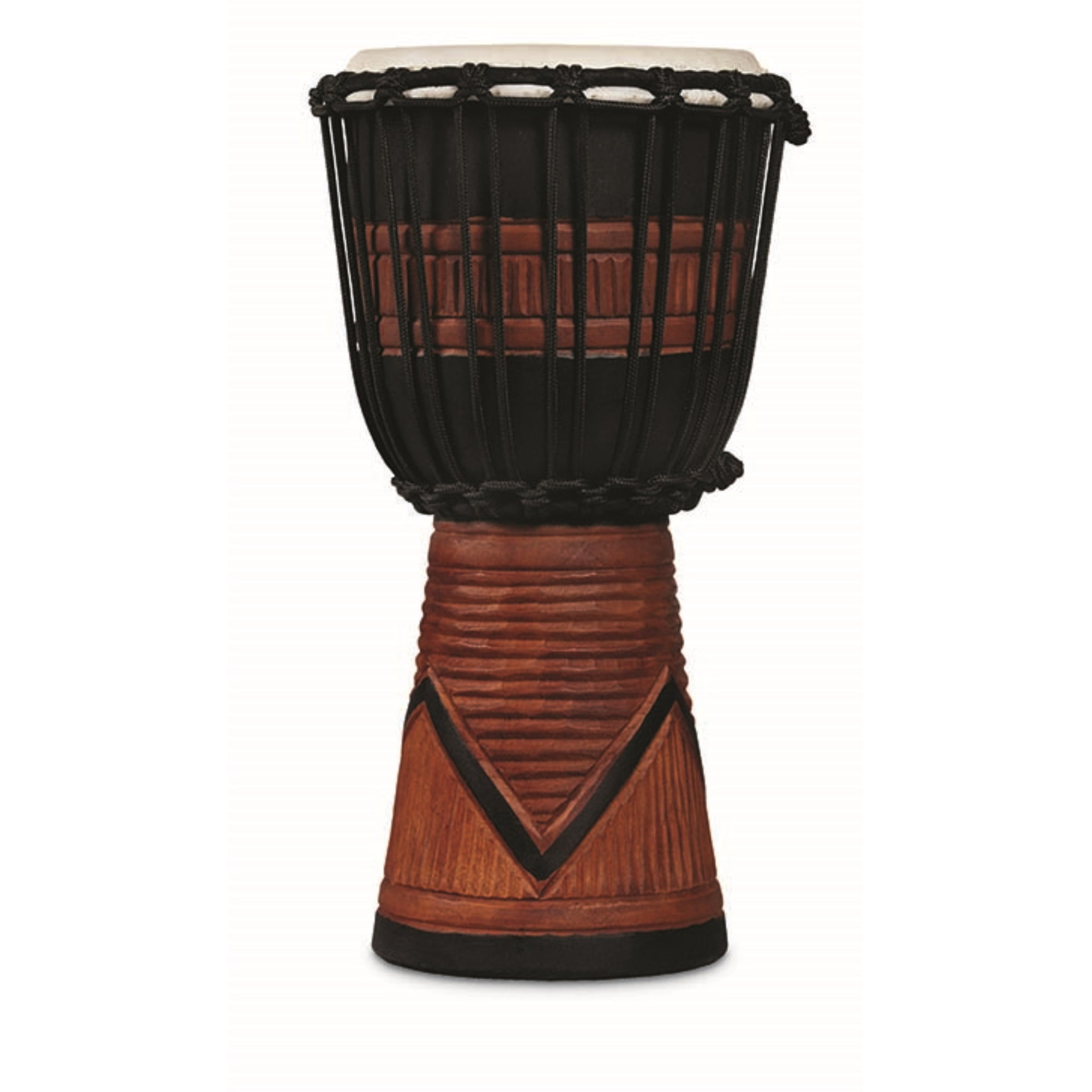 Latin Percussion LP713SB World Beat Wood Art Small Djembe, Black with ...