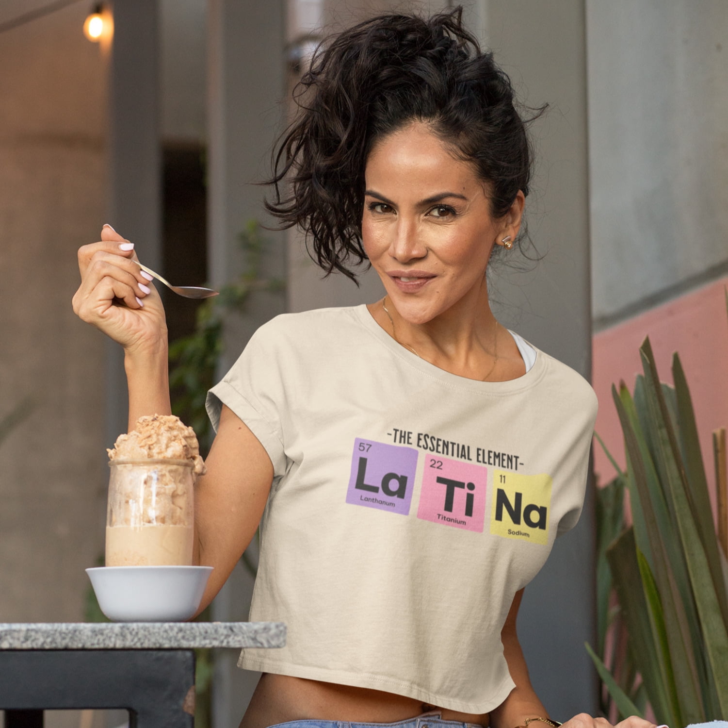 Latina Periodic Table Chemistry Flowy Crop-Top Tee | The Essential ...