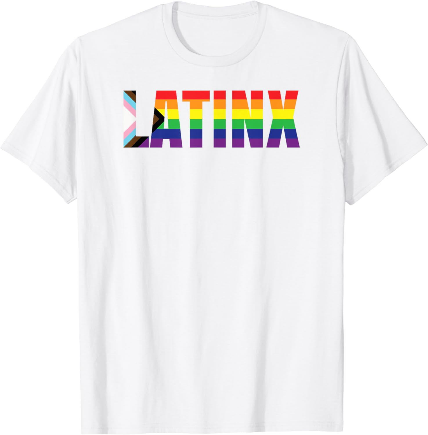Latinx LGBT Pride Latina Latino Hispanic Flag Mexican Gay T-Shirt ...