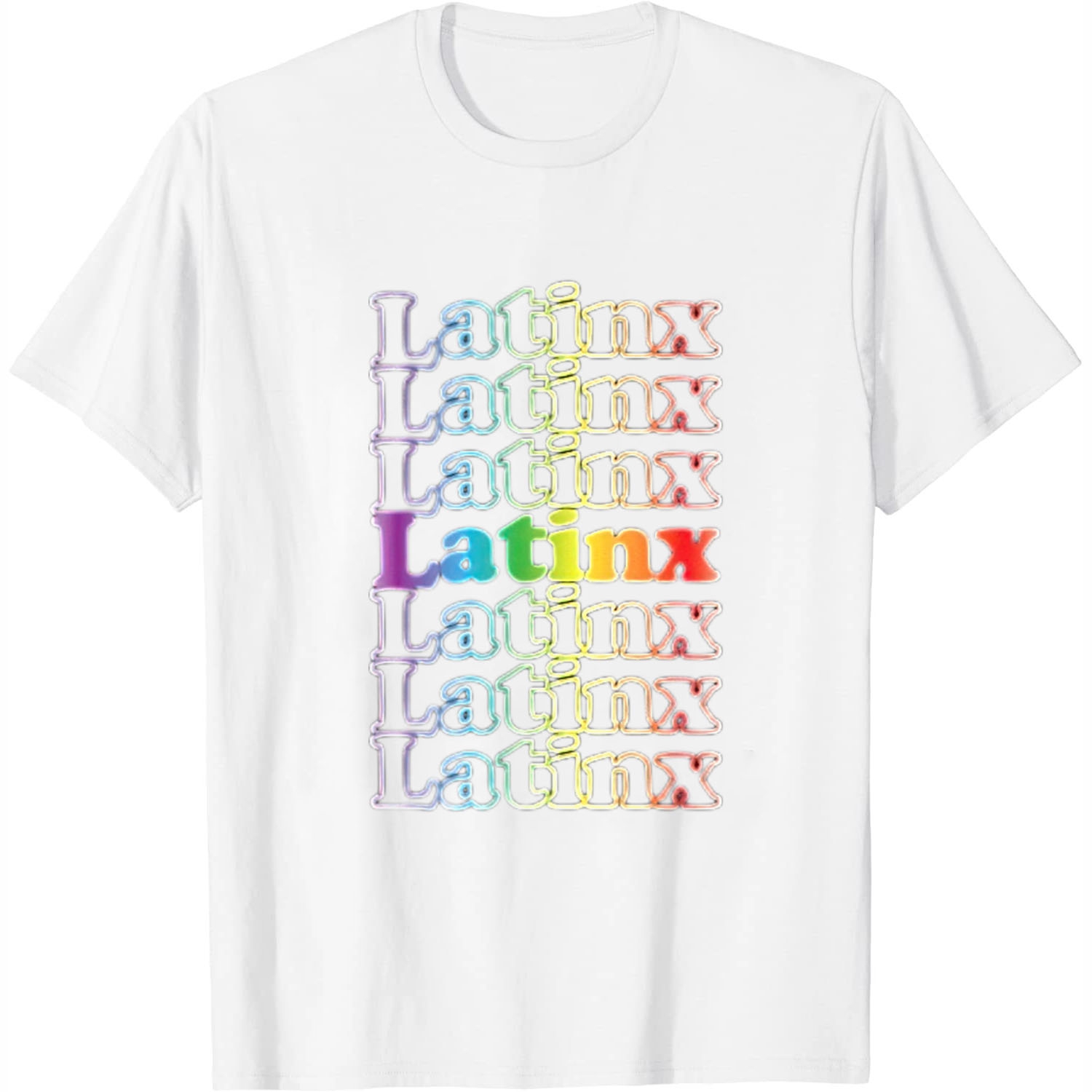 Latinx LGBT Rainbow Pride Designs Womens T-Shirt White Large - Walmart.com