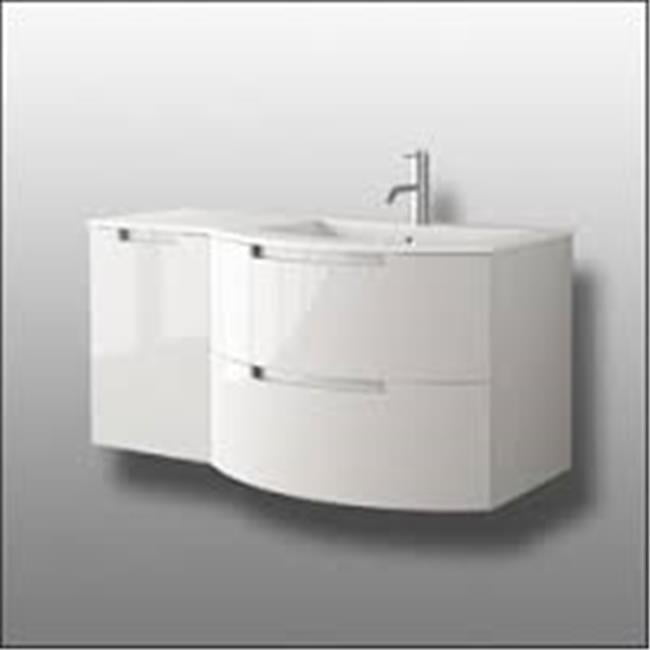 Latoscana OA53OPT3W Oasi 53 Inch Vanity With Left Side Cabinet In White ...