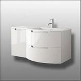 Latoscana OA53OPT3W Oasi 53 Inch Vanity With Left Side Cabinet In White ...