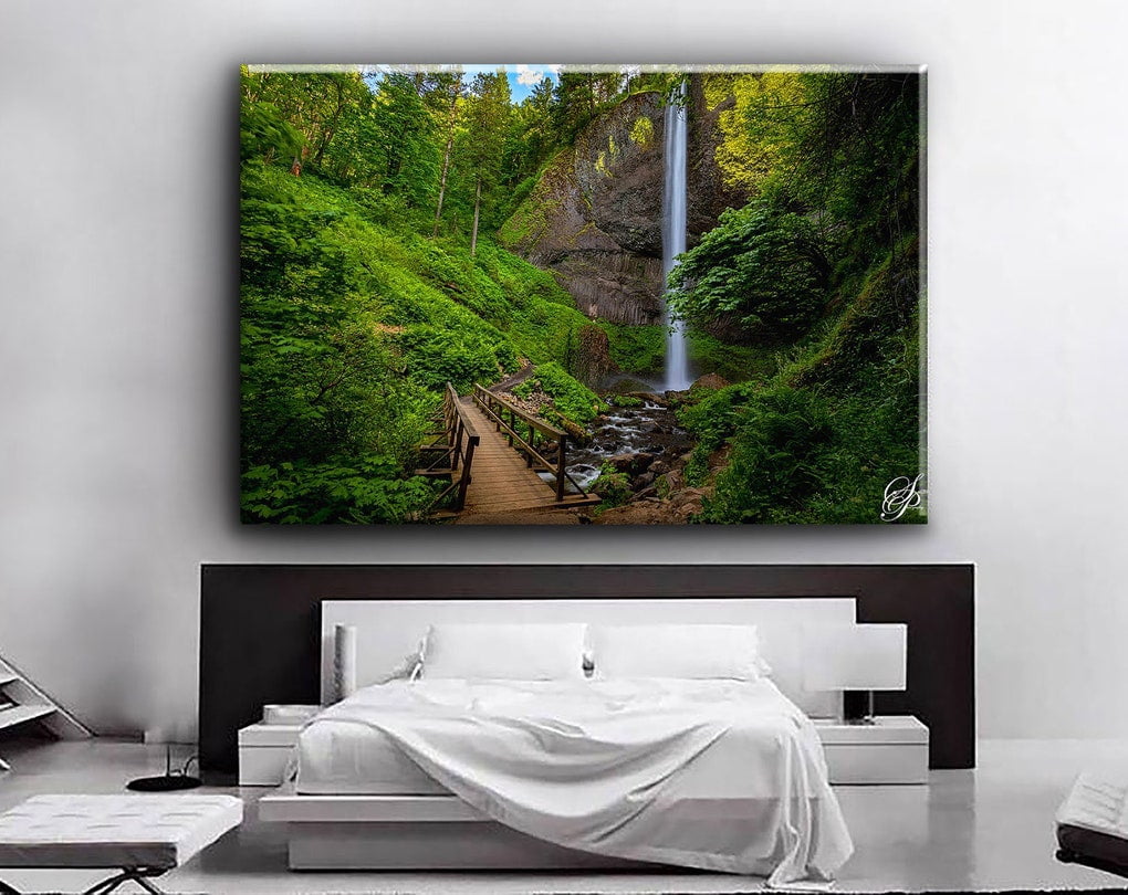 Latourell Falls Waterfall Scene Art, Oregon Waterfalls, ,Decor For ...